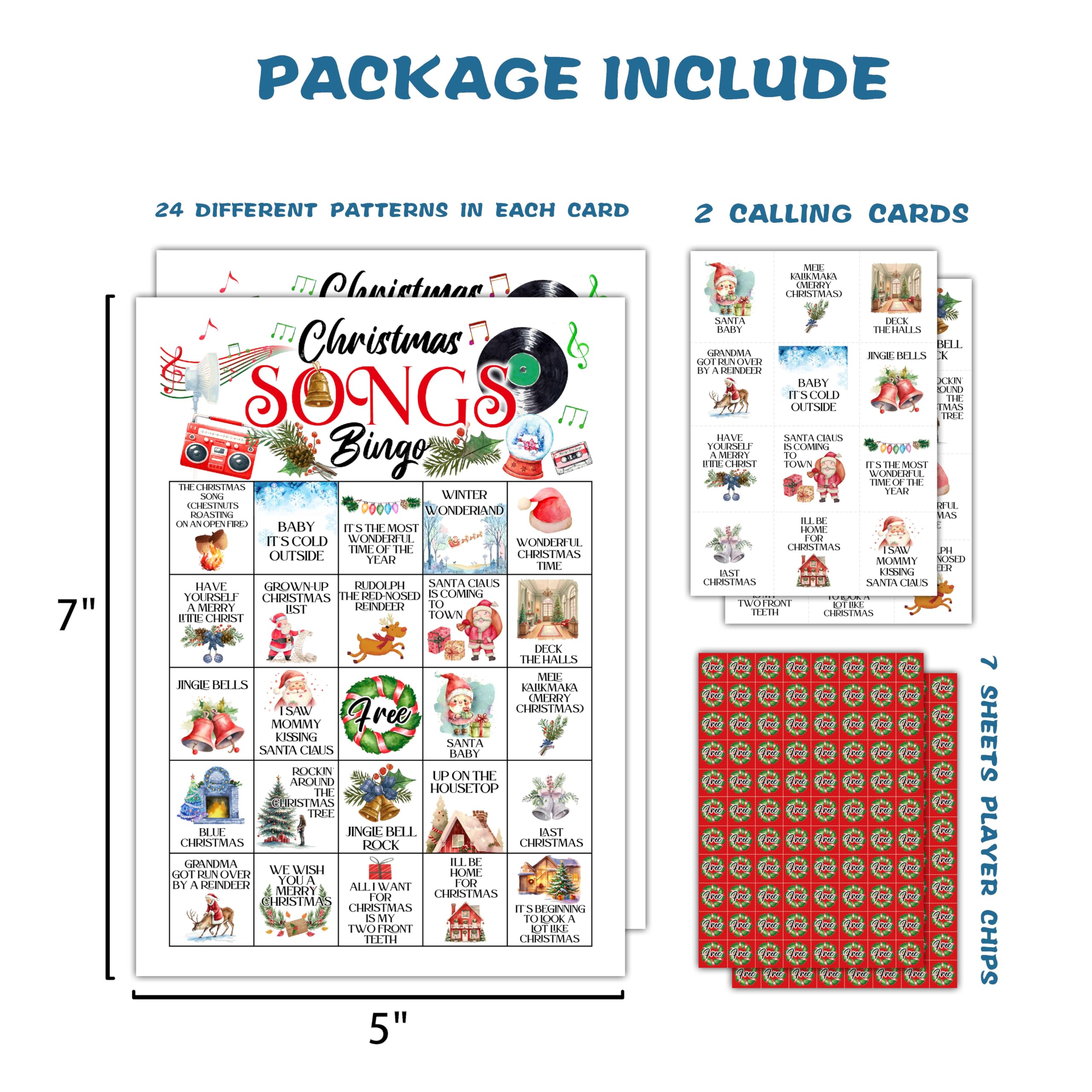 Christmas Carol Bingo Cards