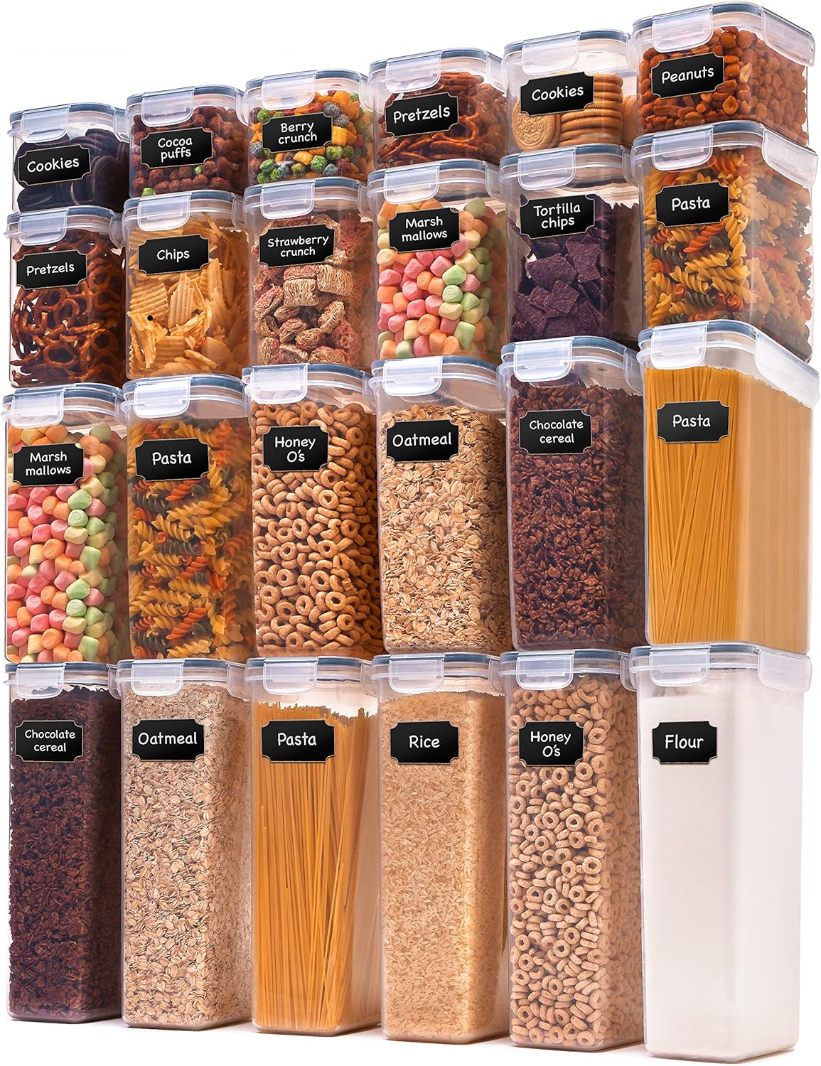 Amazon.com: Alphx Innovations Set of 24 Airtight Food Storage ...