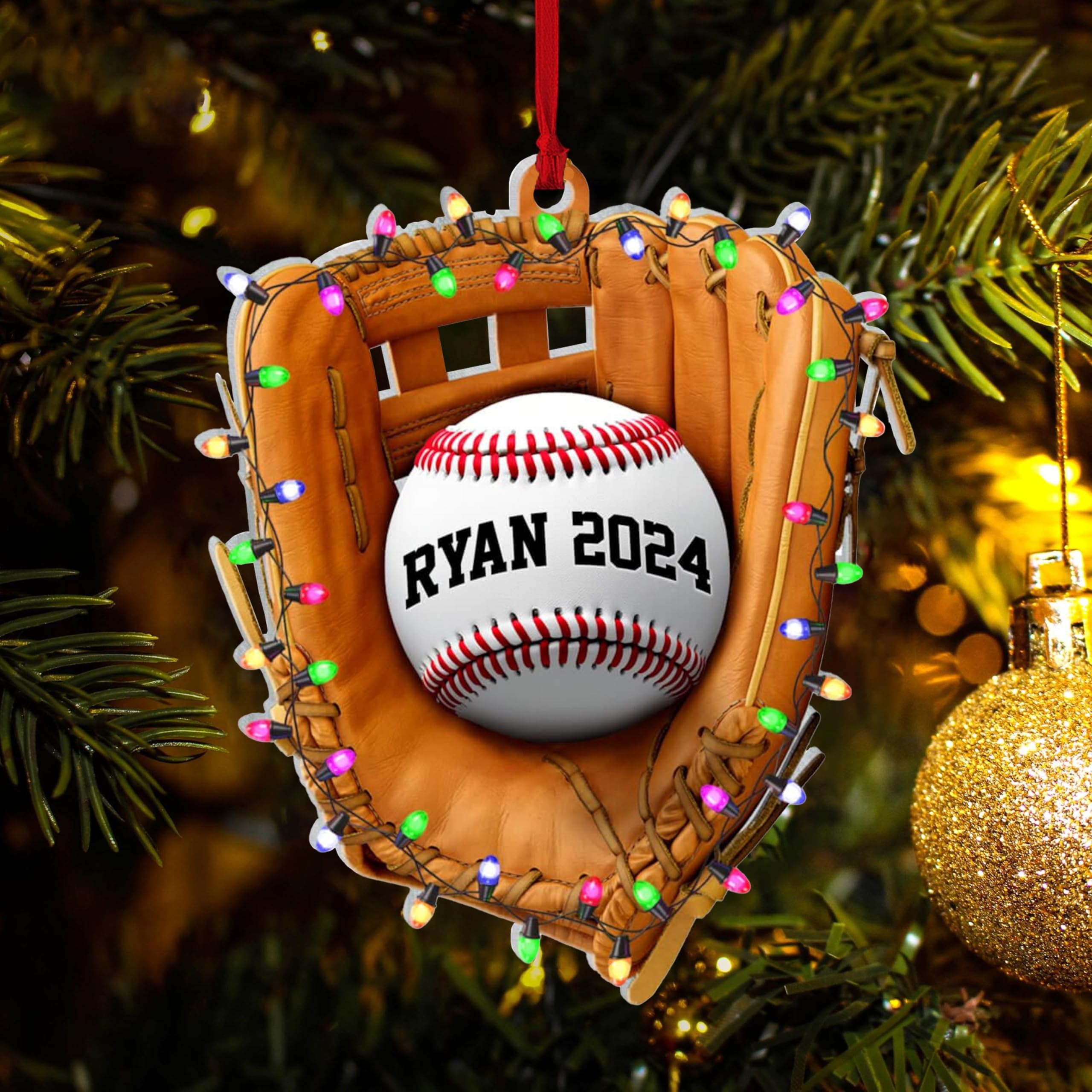 Amazon.com: Personalized Baseball Christmas Ornament, Baseball ...
