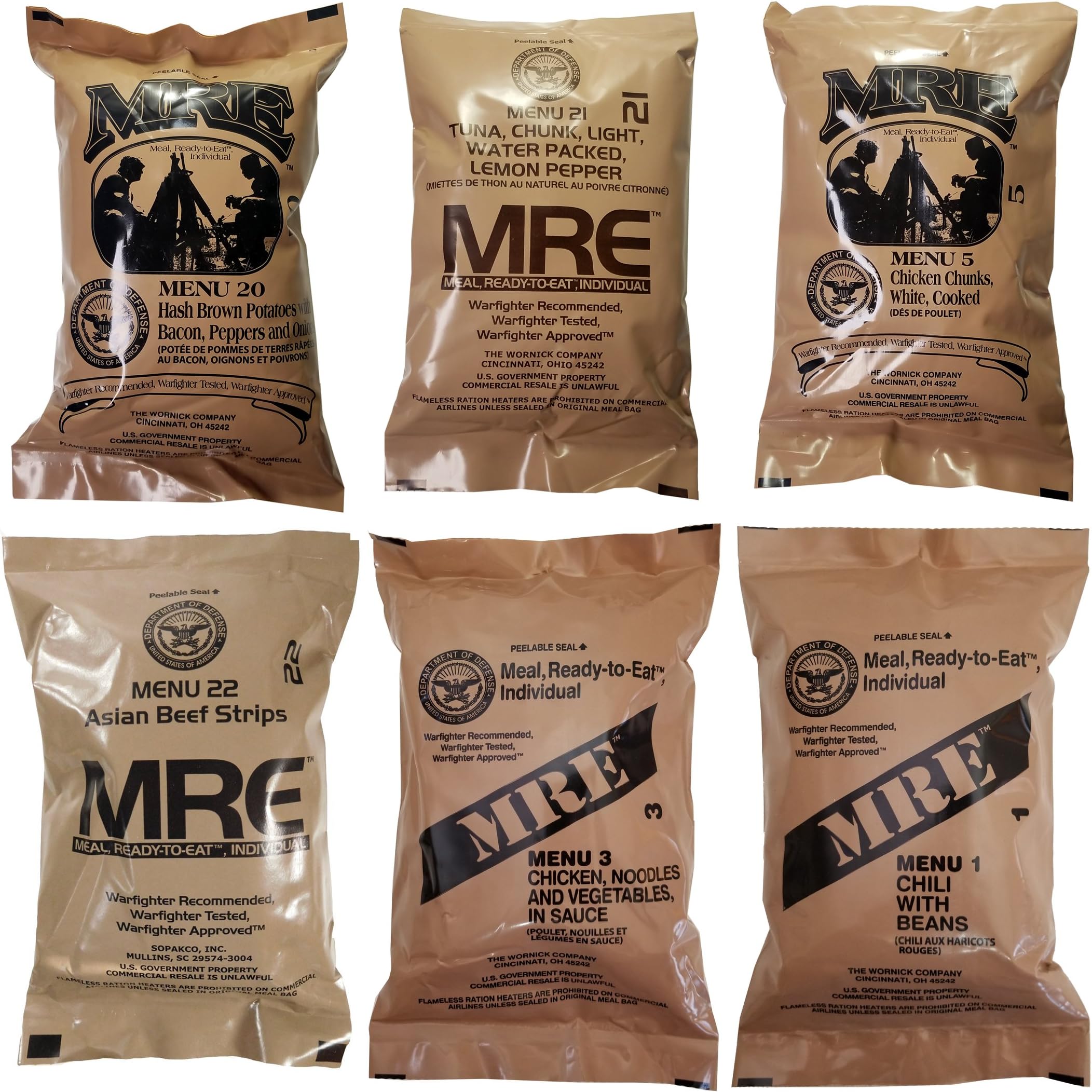 Amazon.com: 2021 MREs (Meals Ready-to-Eat) Genuine U.S. Military ...