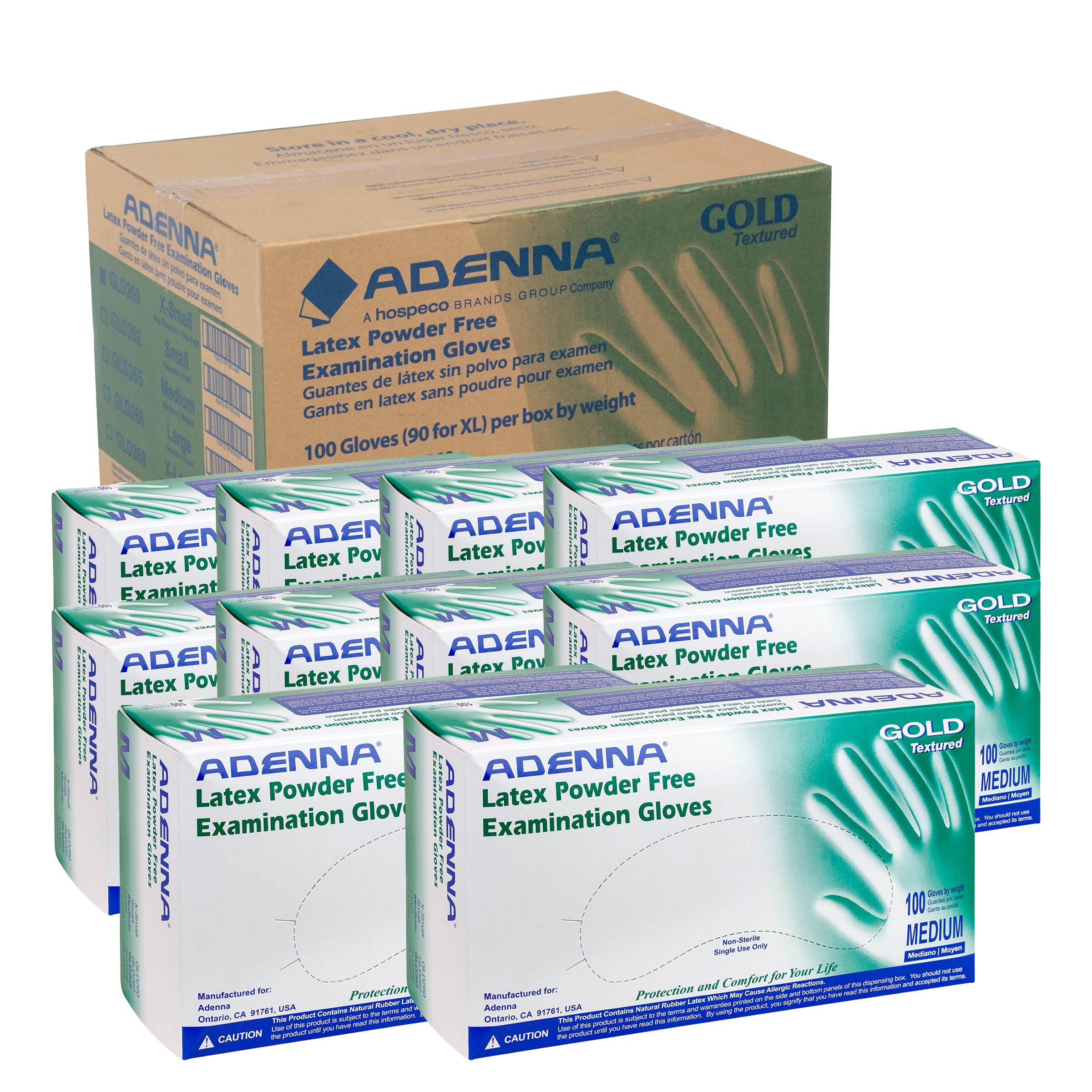 Snapklik.com : Adenna GOLD Disposable Latex Gloves 6 Mil, Powder Free ...
