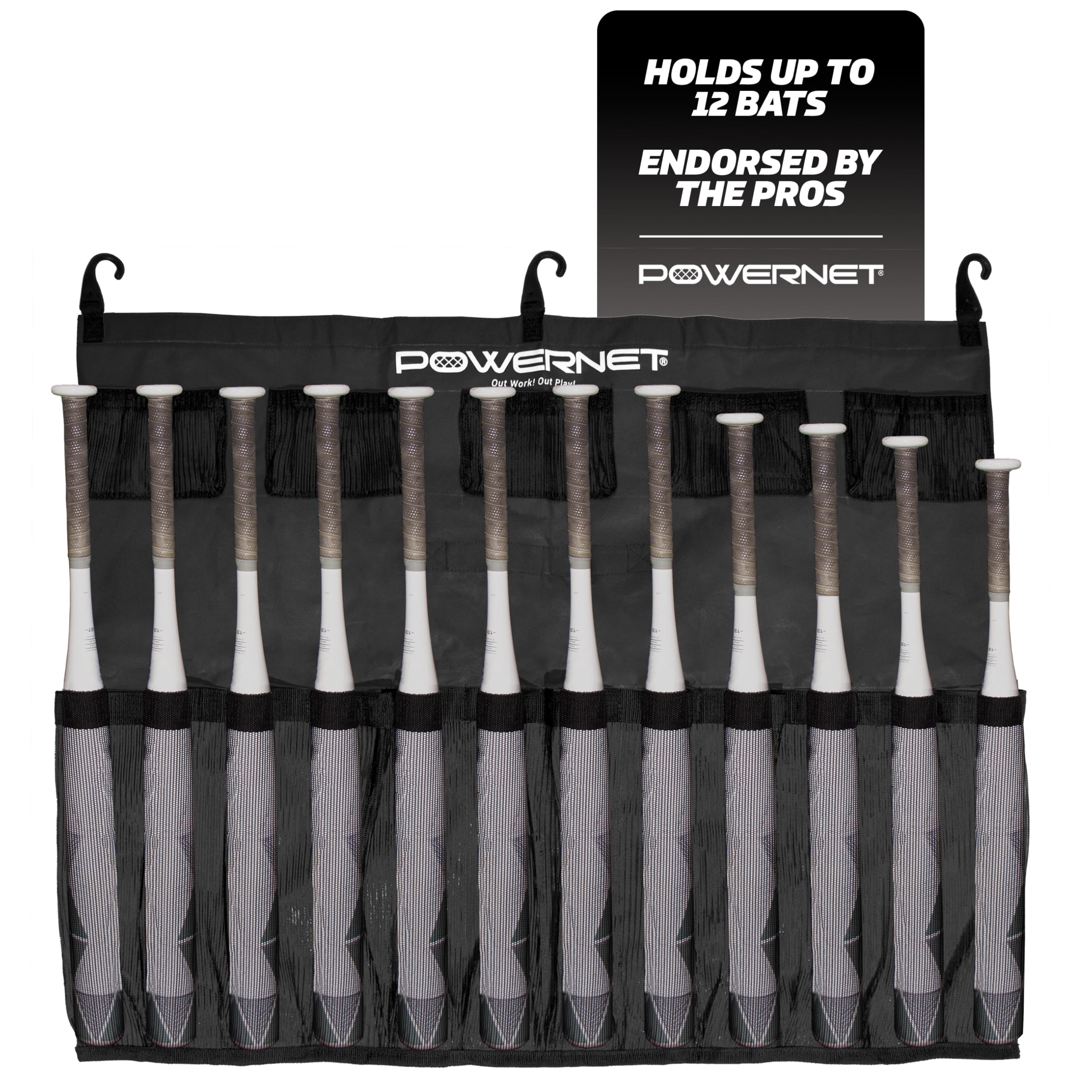 Snapklik.com : PowerNet Hanging Bat Bag Caddy For Baseball And Softball ...