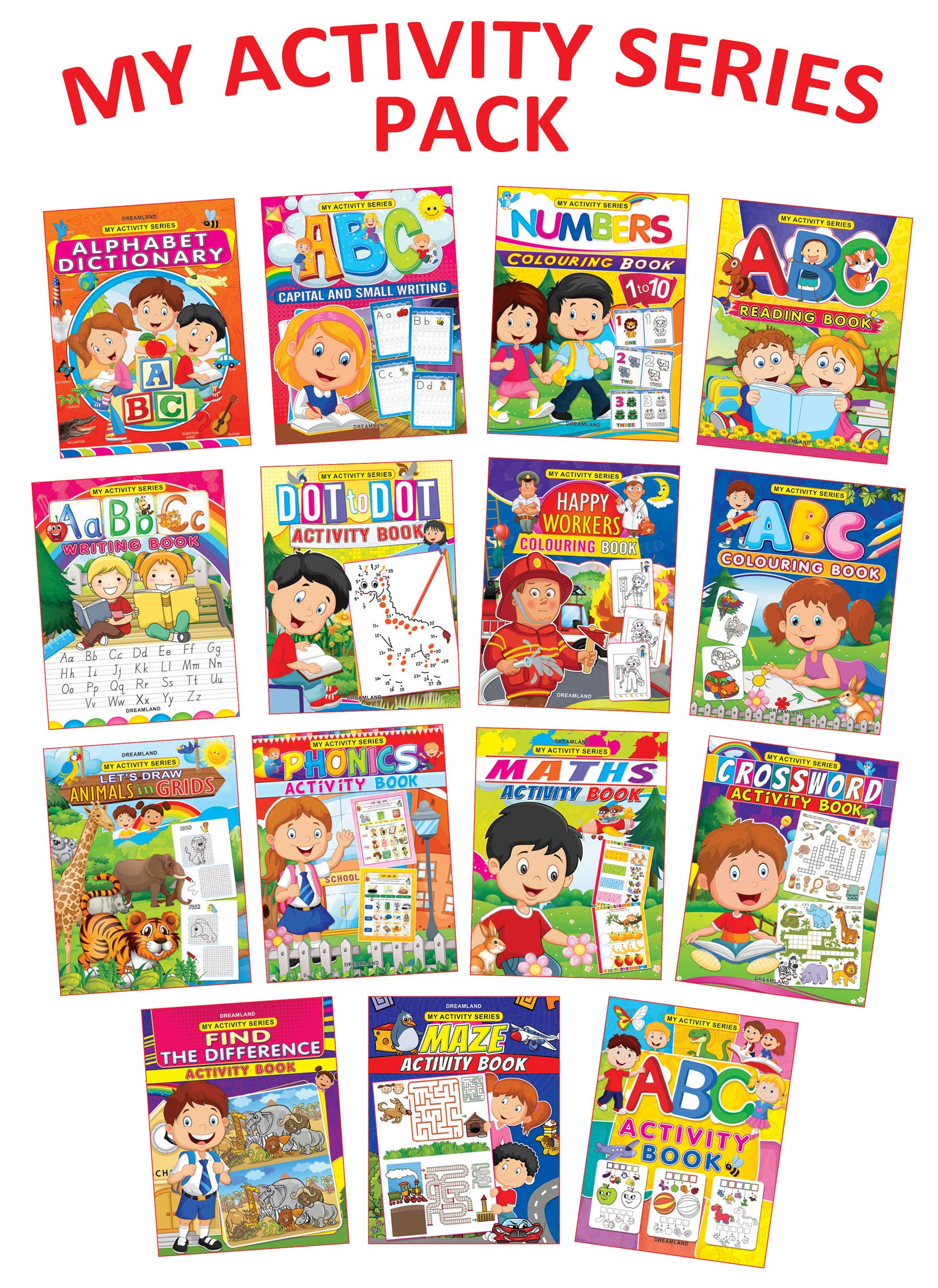 Buy My Activity 15 Books Pack for Age 2-5 Years - ABC Activity, Capital ...