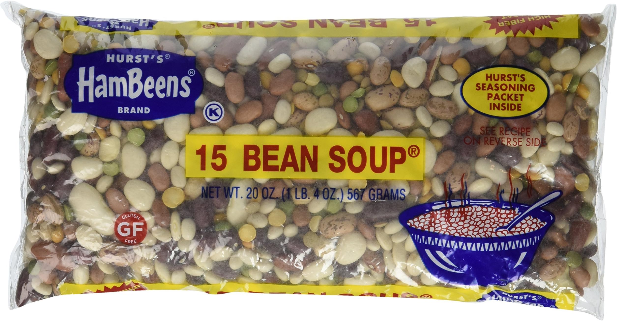 Amazon.com : Hurst's HamBeens 15 Bean Soup with Seasoning Packet 20 oz ...