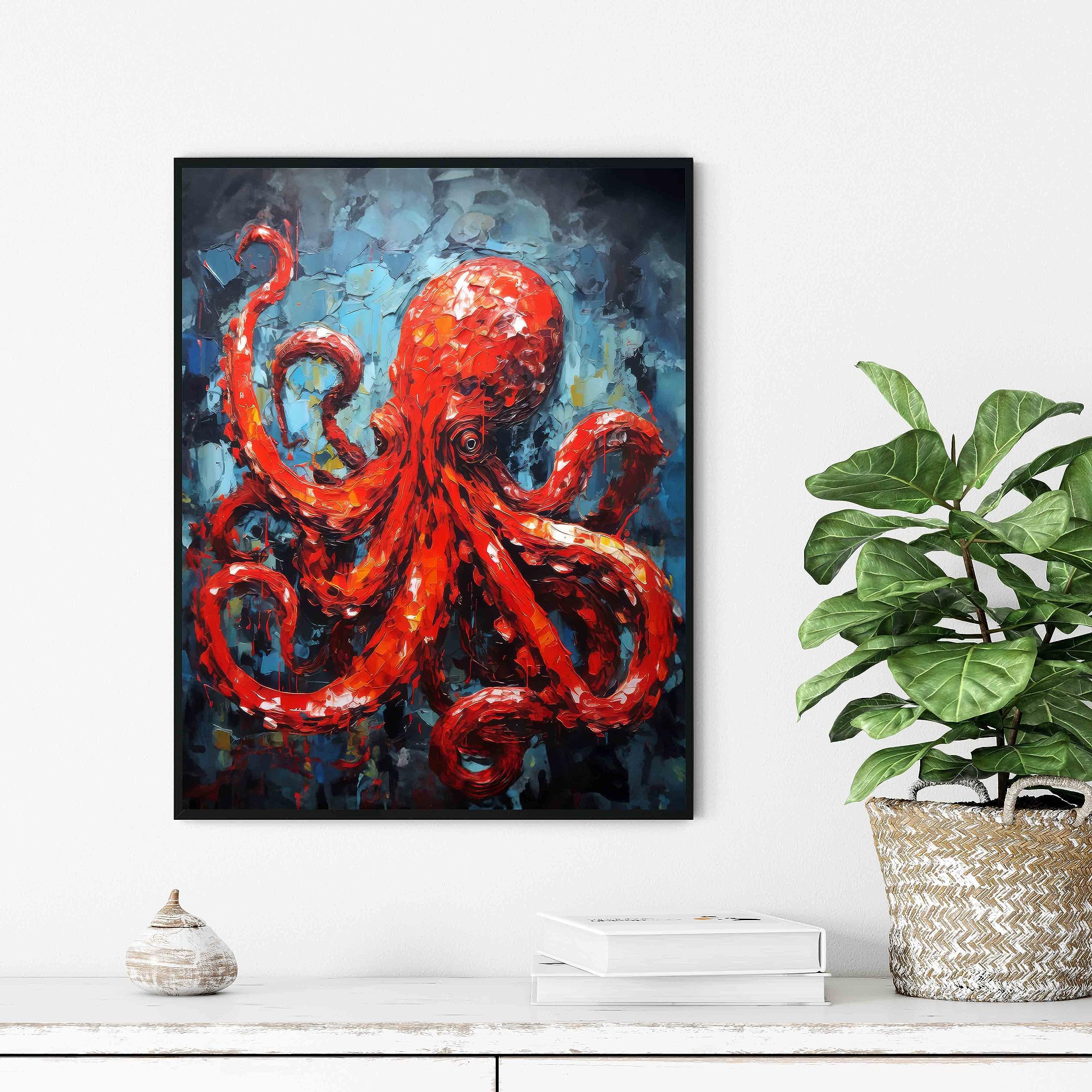 Abstract Octopus Art