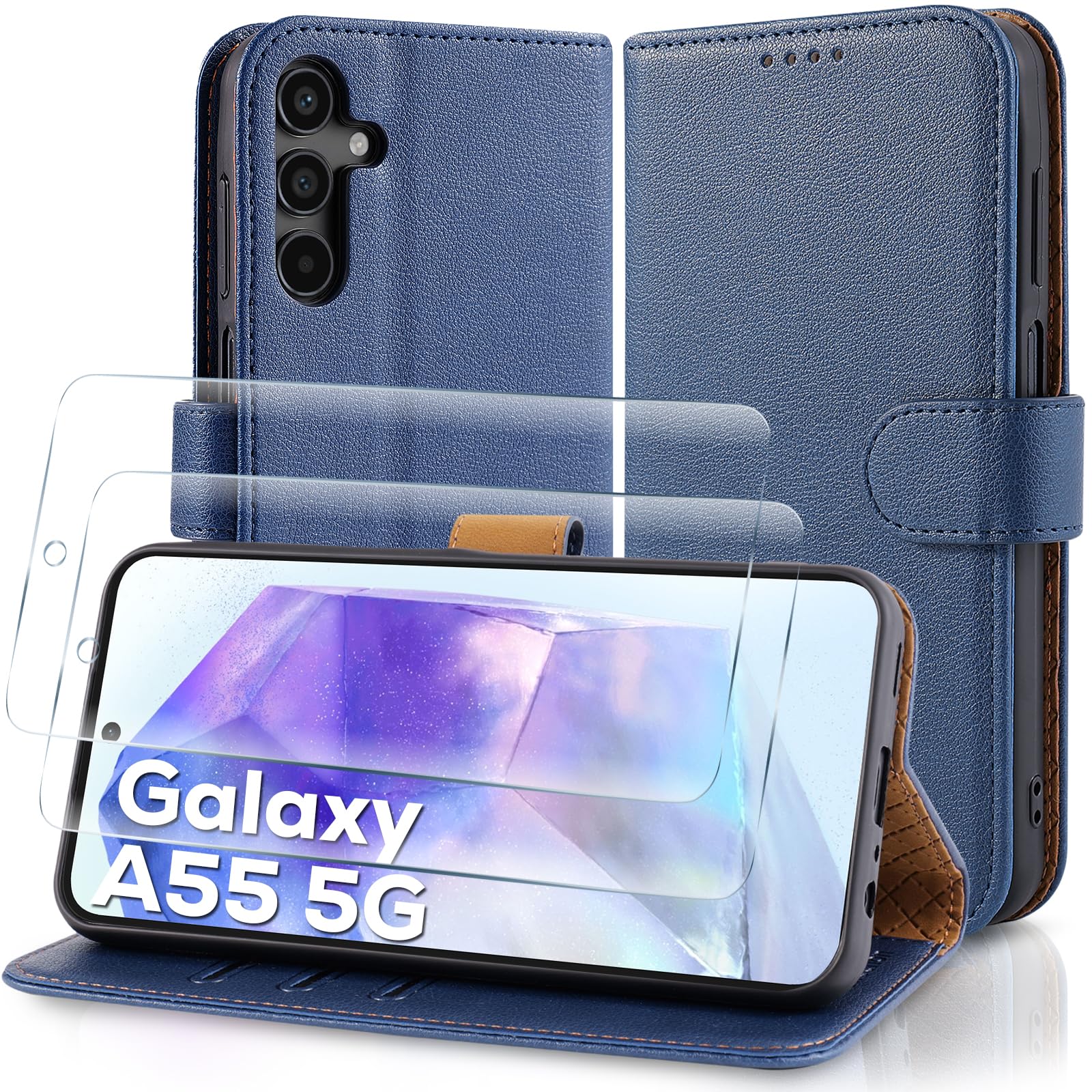 Case Collection for Samsung A55 5G Phone Case with 2X Screen Protector ...