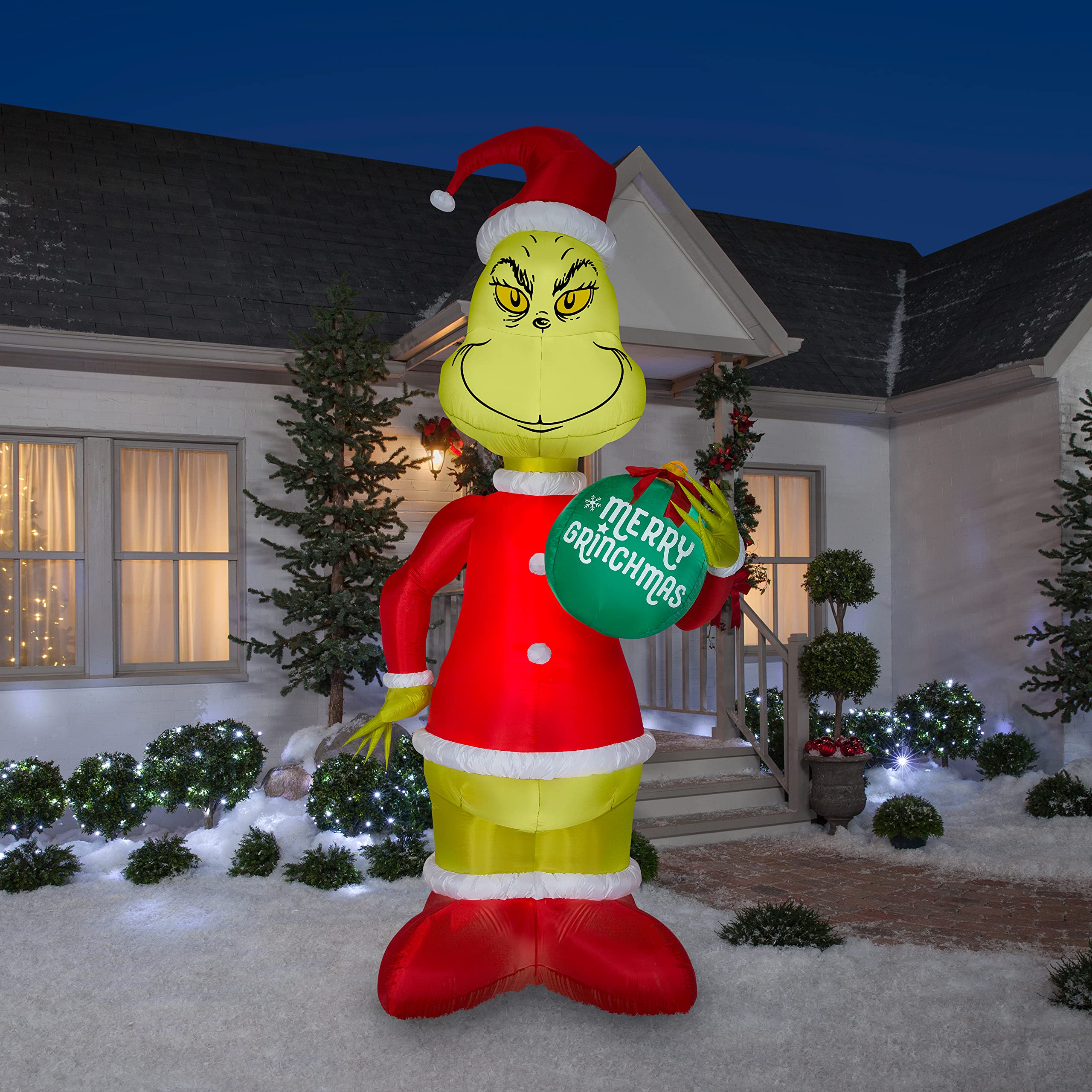 Grinch Inflatable Christmas Lawn Decorations Christmas Yard Blow