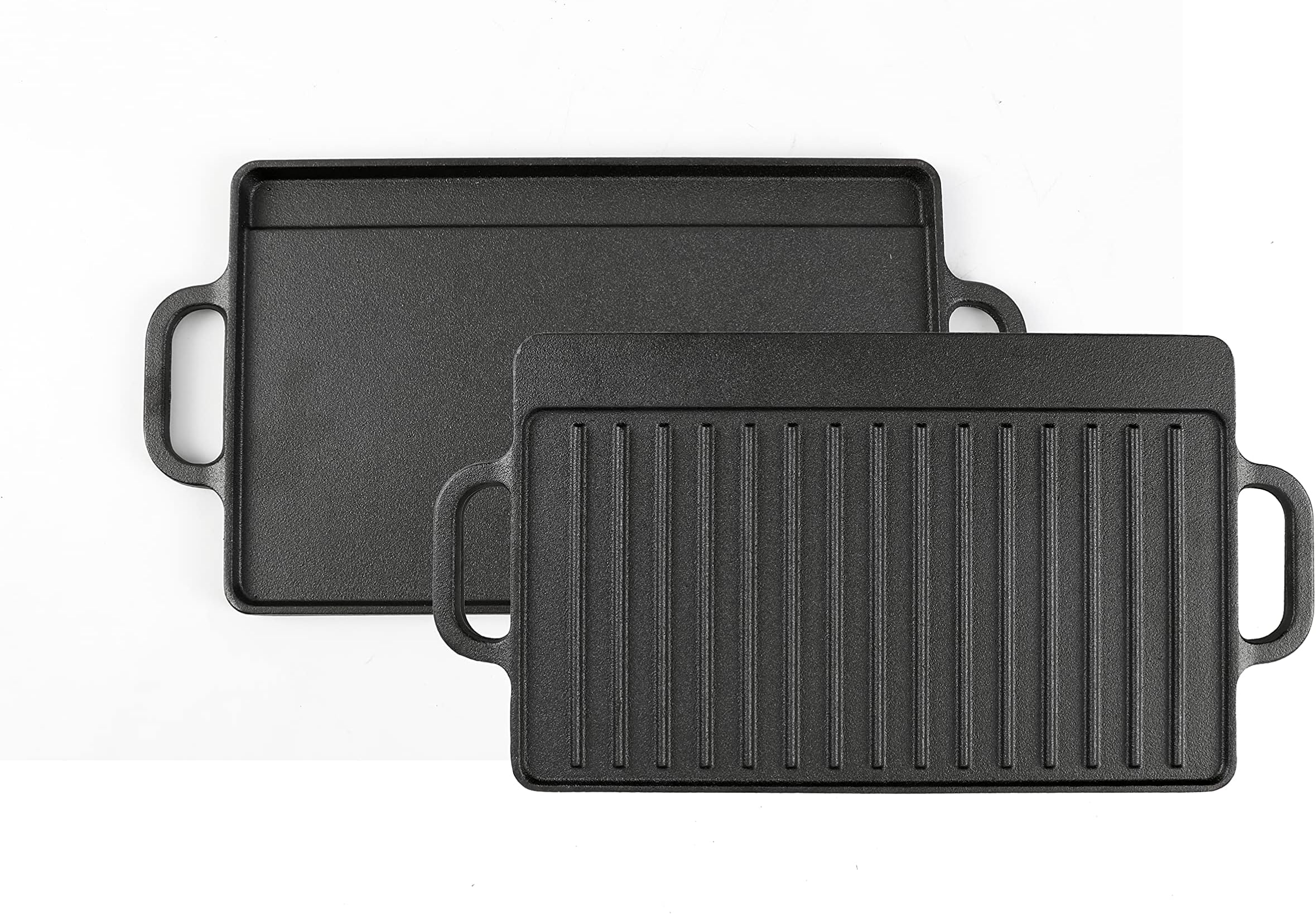 HAWOK - Parrilla rectangular reversible de hierro fundido, 32.0 x 20.32 ...