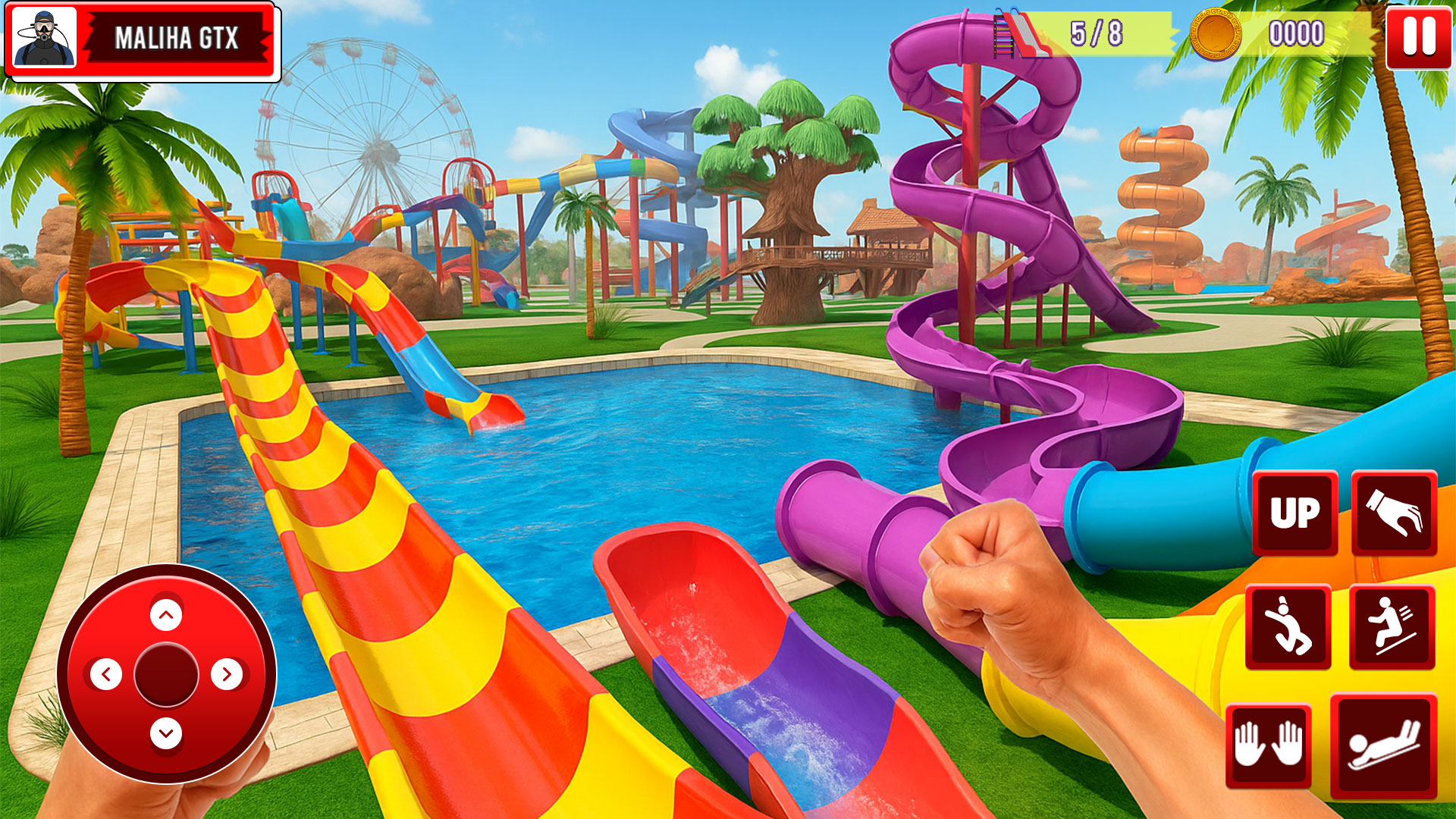 Wild Waterpark Slides Fun Games Simulator 3D: Slides Park Chaos Fun ...