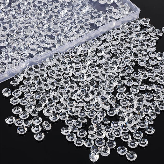 Amazon.com: OUTUXED 1000pcs 0.4inch Clear Fake Diamonds Crystals ...
