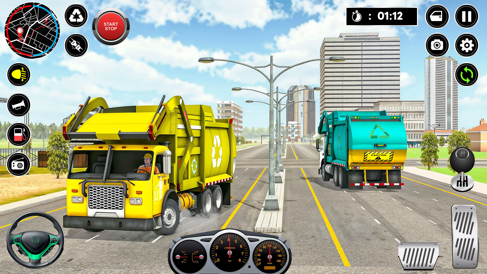 Garbage Truck Driving Simulator: Clean roads & collect garbage in trash ...