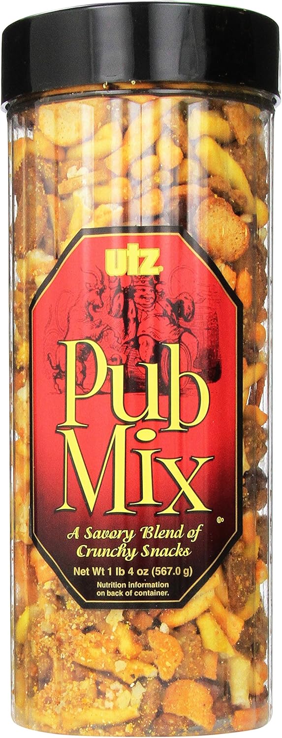 Utz Pub Mix – barril de 20 onzas – Mezcla de aperitivos salados, mezcla ...