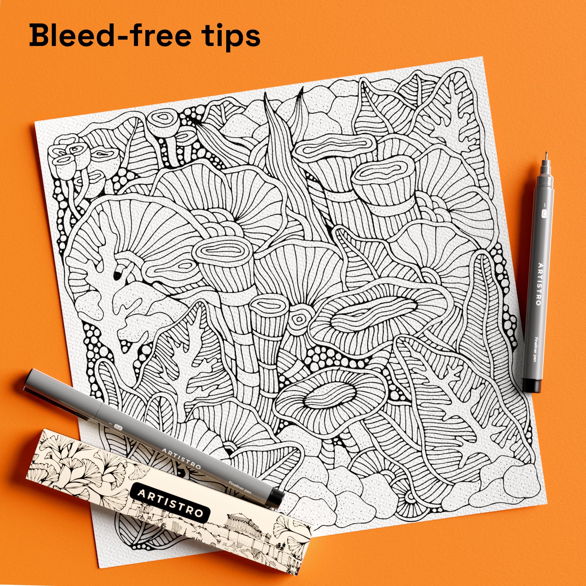 Snapklik.com : Set Of 2 Fineliner Pens, Black Micro Pens For Drawing ...