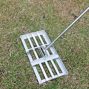 Lawn Leveling Rake 20'' x 10", Stainless Steel Levelawn Tool, Lawn ...