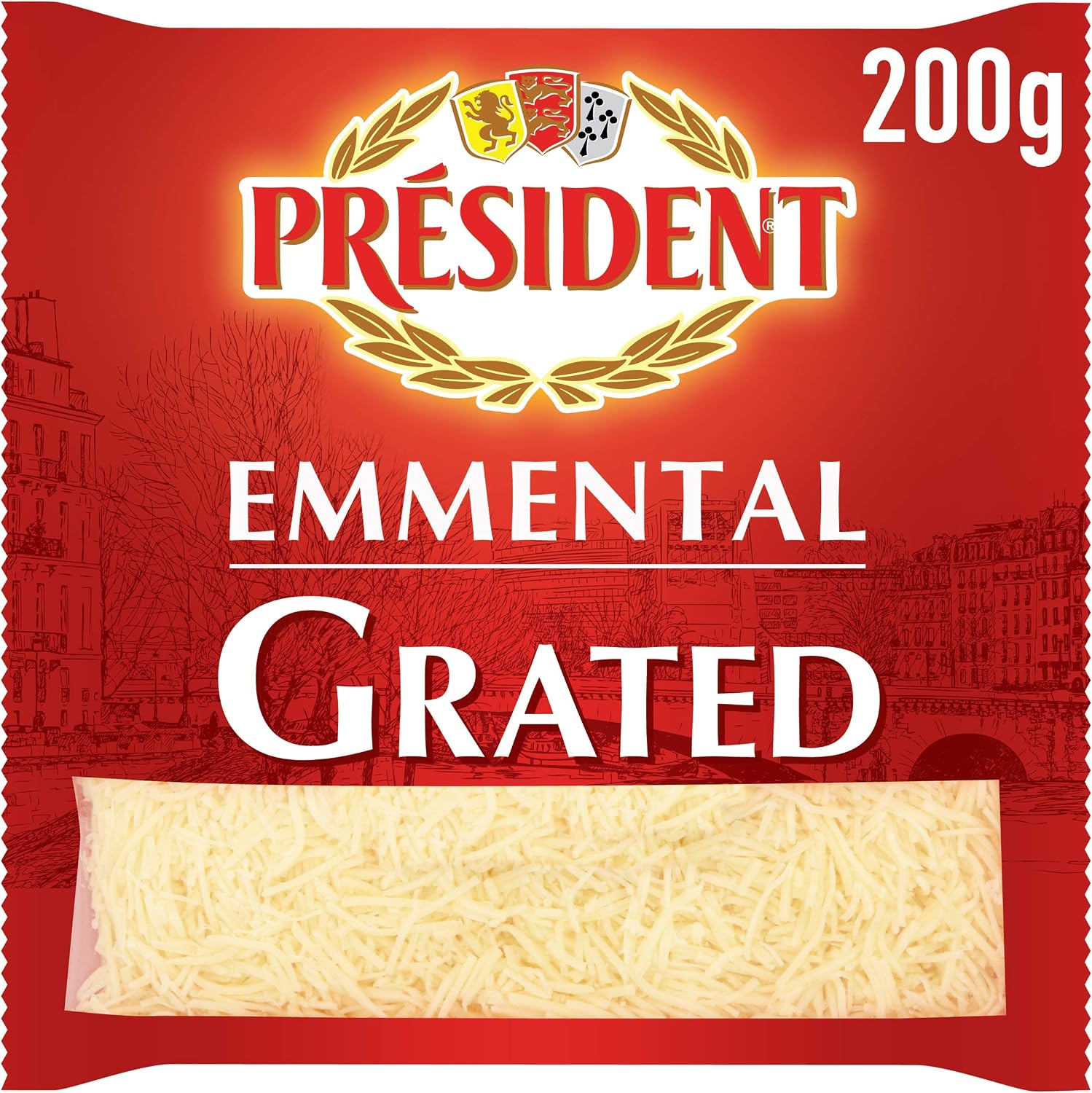 President Emmental Grated, 200g : Amazon.co.uk: Grocery