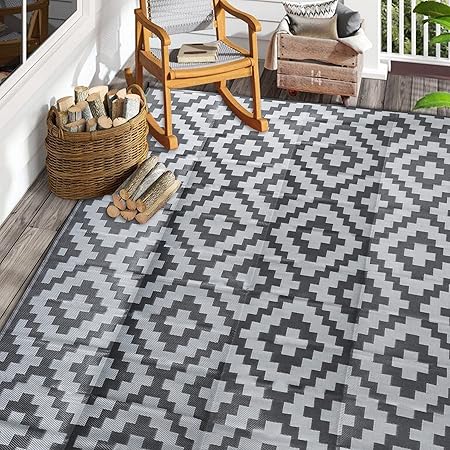 Amazon.com: Santex TT004 Reversible Outdoor/Indoor Plastic Rug ，Outdoor ...