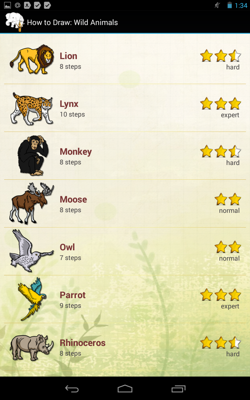 How to Draw: Wild Animals - App on the Amazon Appstore