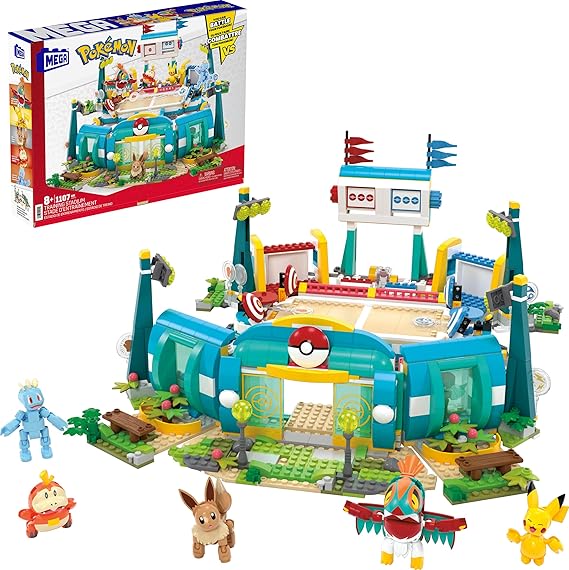 Amazon.com: MEGA Pokémon Building Toys Set Training Stadium with 1101 ...