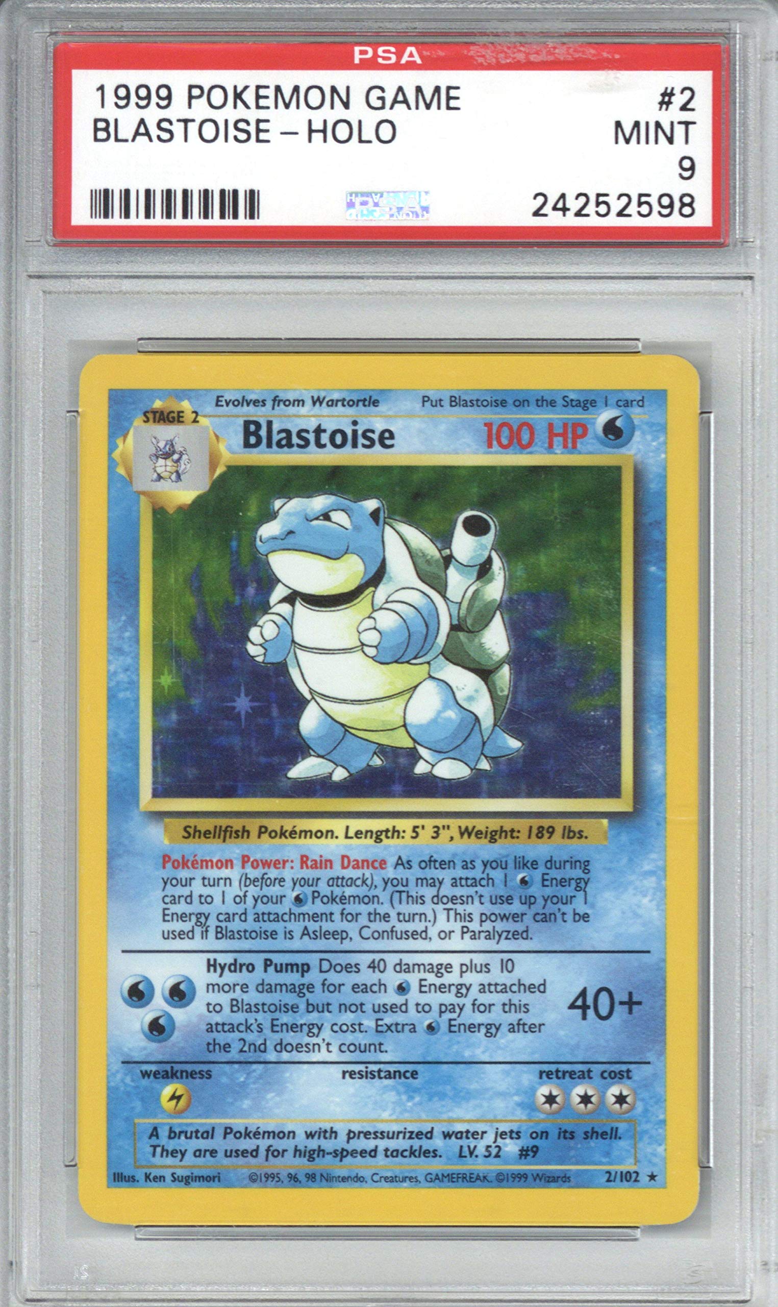 1999 Blastoise Pokemon Card - Printable Cards