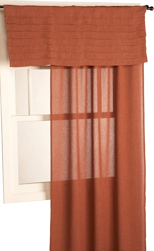 Amazon.com: Croscill District Delancy Back Tab Valance, Cinnamon : Home ...