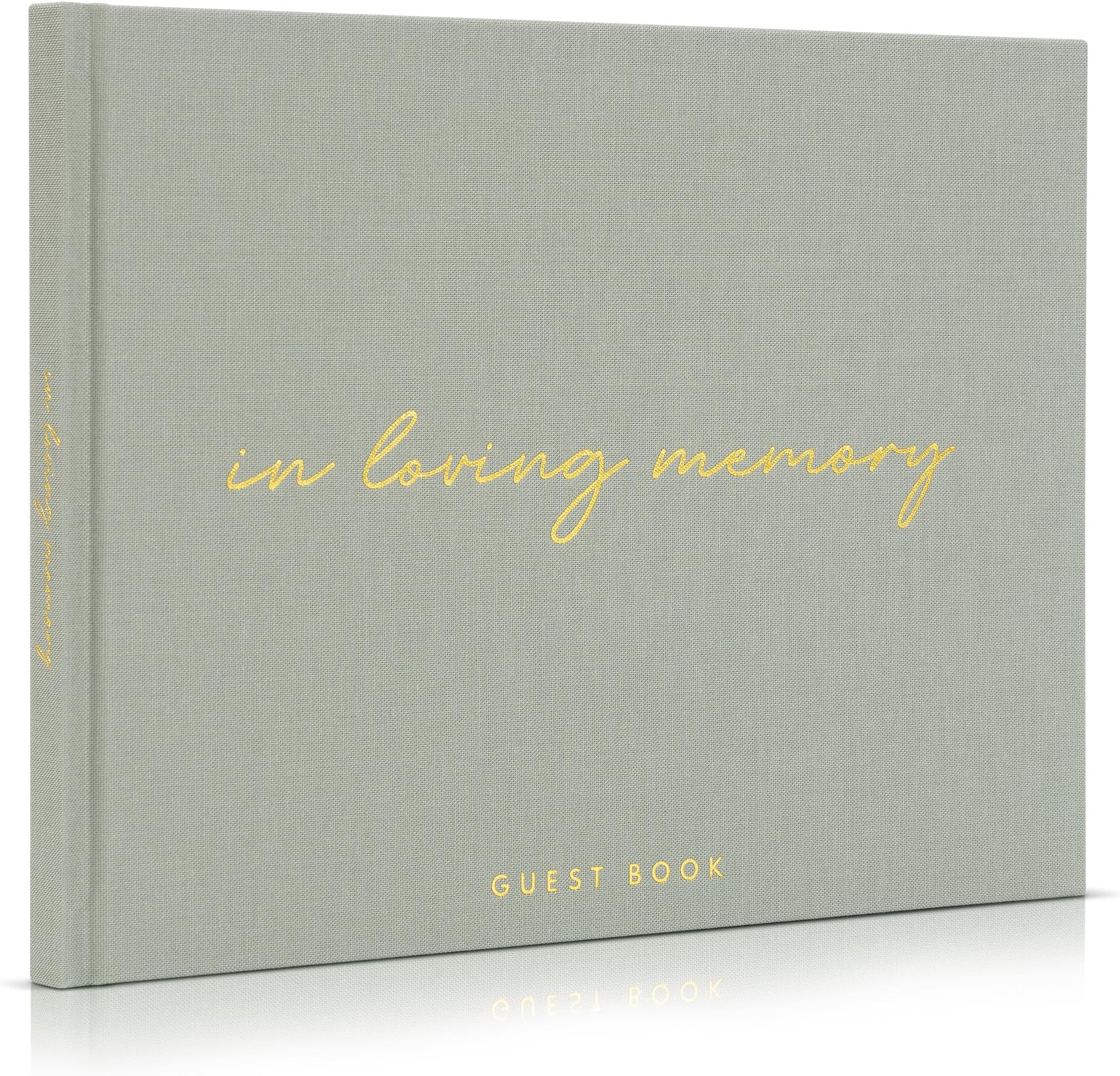 Amazon.com: ZICOTO Beautiful Linen Funeral Guest Book for The ...