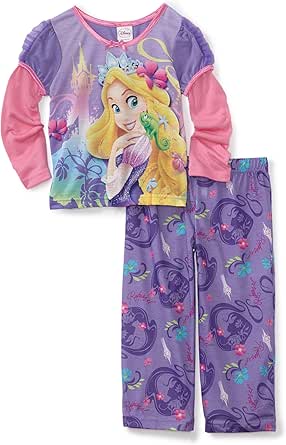 Amazon.com: Rapunzel Big Girls' Long Sleeve Pajama Set, Multi, 8 ...