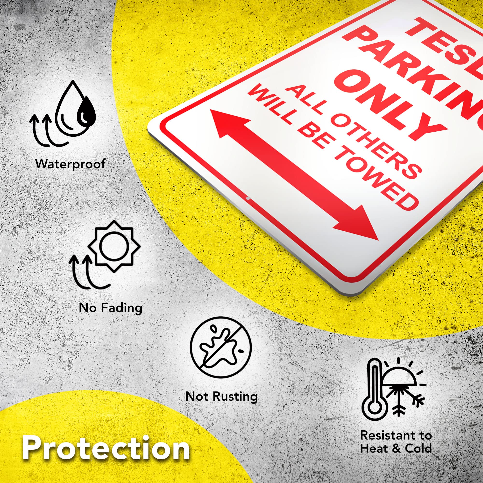 Snapklik.com : Tesla Parking Only Sign - 8x12 Aluminum Tesla Garage ...