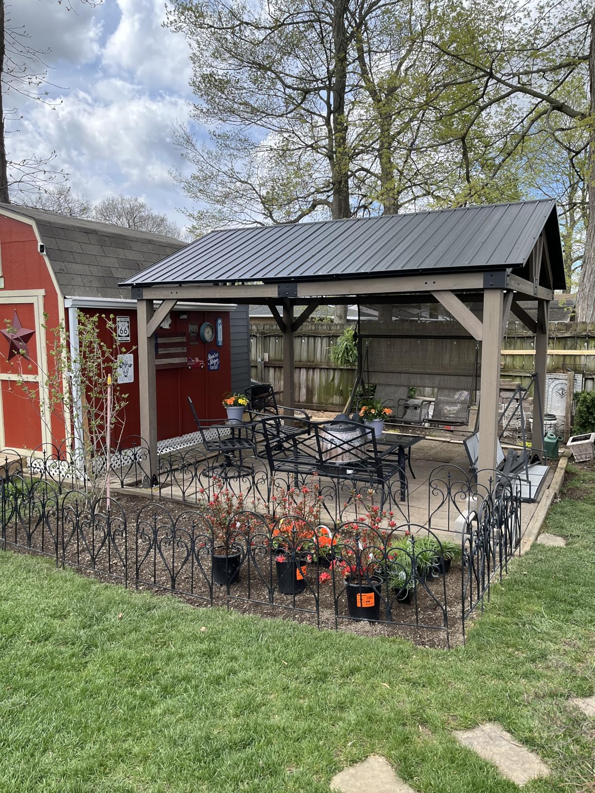 $45/mo - Finance CHARMELEON 12x14 Cedar Wood Gazebo,Heavy Duty Patio ...