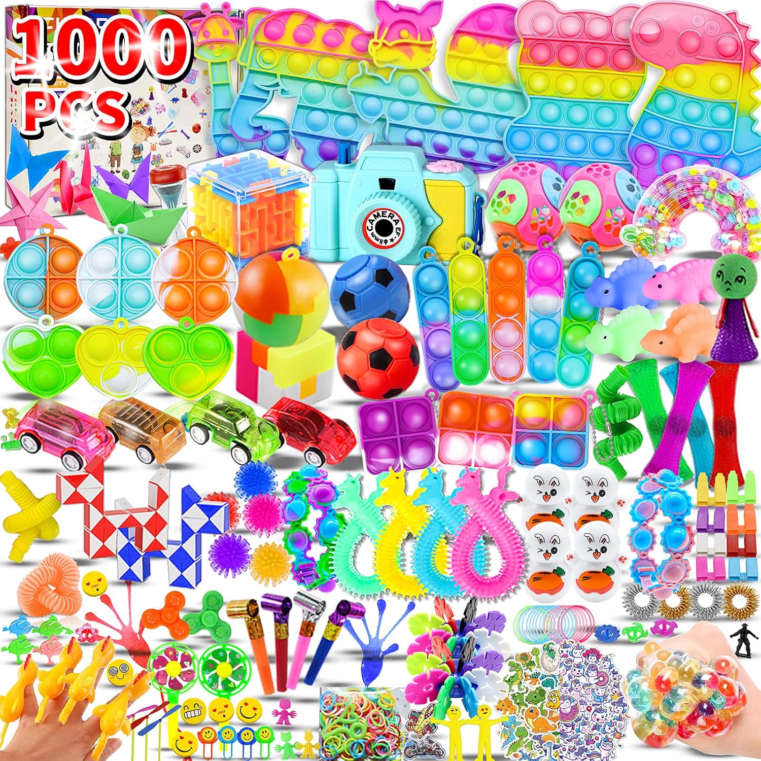 Amazon.com: 1000pcs Party Favors for Kids, Fidget Toys Pack, Birthday ...
