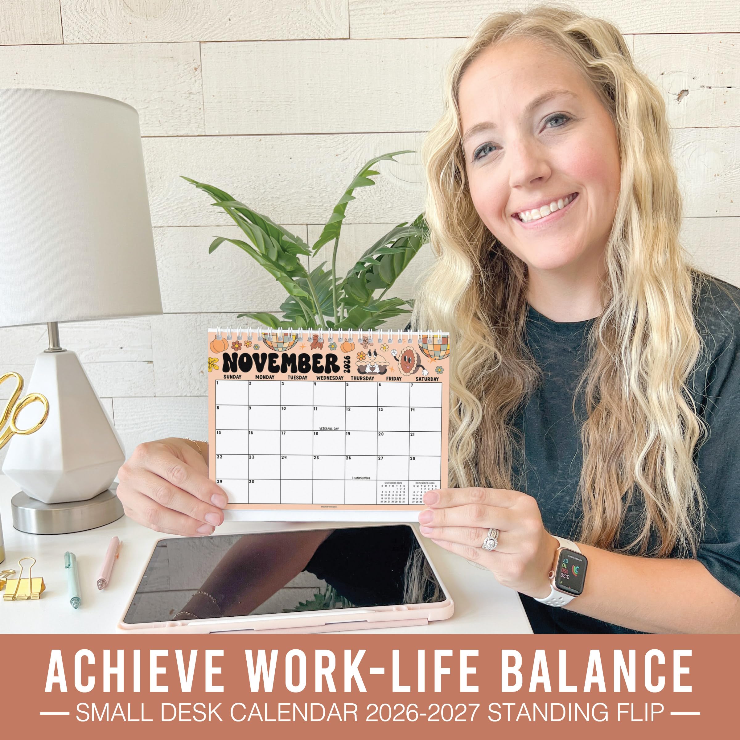 Snapklik.com : Small Desk Calendar 2026-2027 - Standing Flip Desk ...