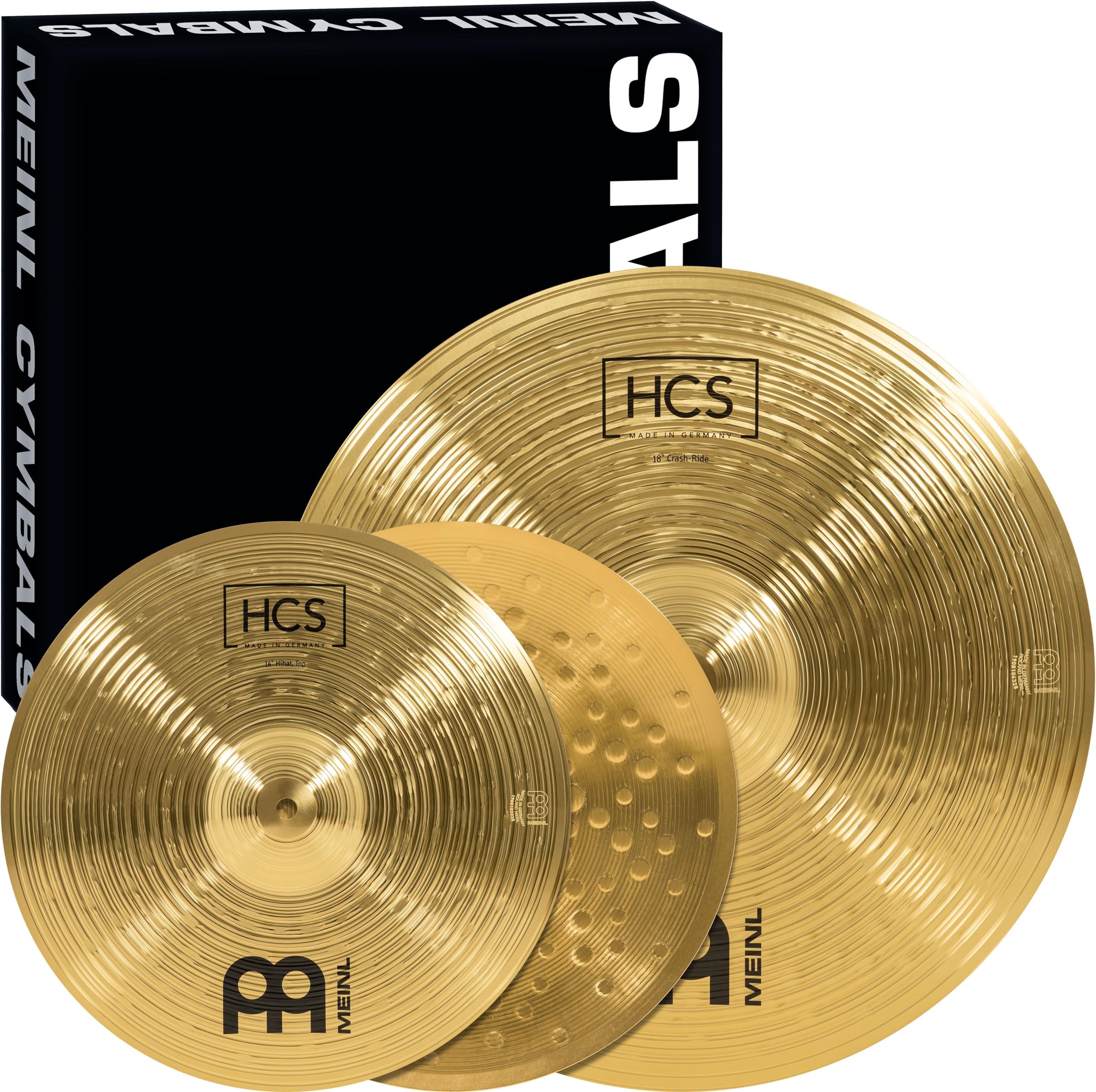 Meinl Cymbals HCS Basic Cymbal Set (Video) Box Pack with 14 inch Hihat ...