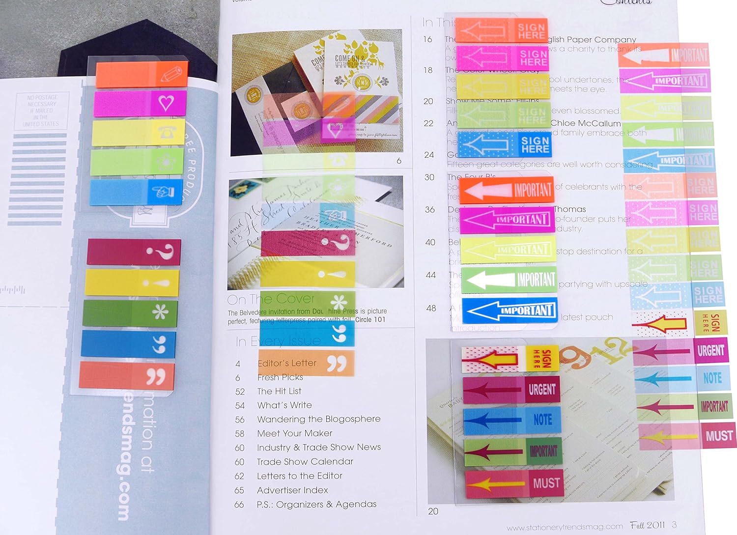 Amazon.com : 4A Sticky Notes Flags Set,Neon Color Index Label ...