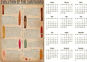 Amazon.com: Sport Vintage Knowledge Yearly Wall Calendar, 1 Sheet ...