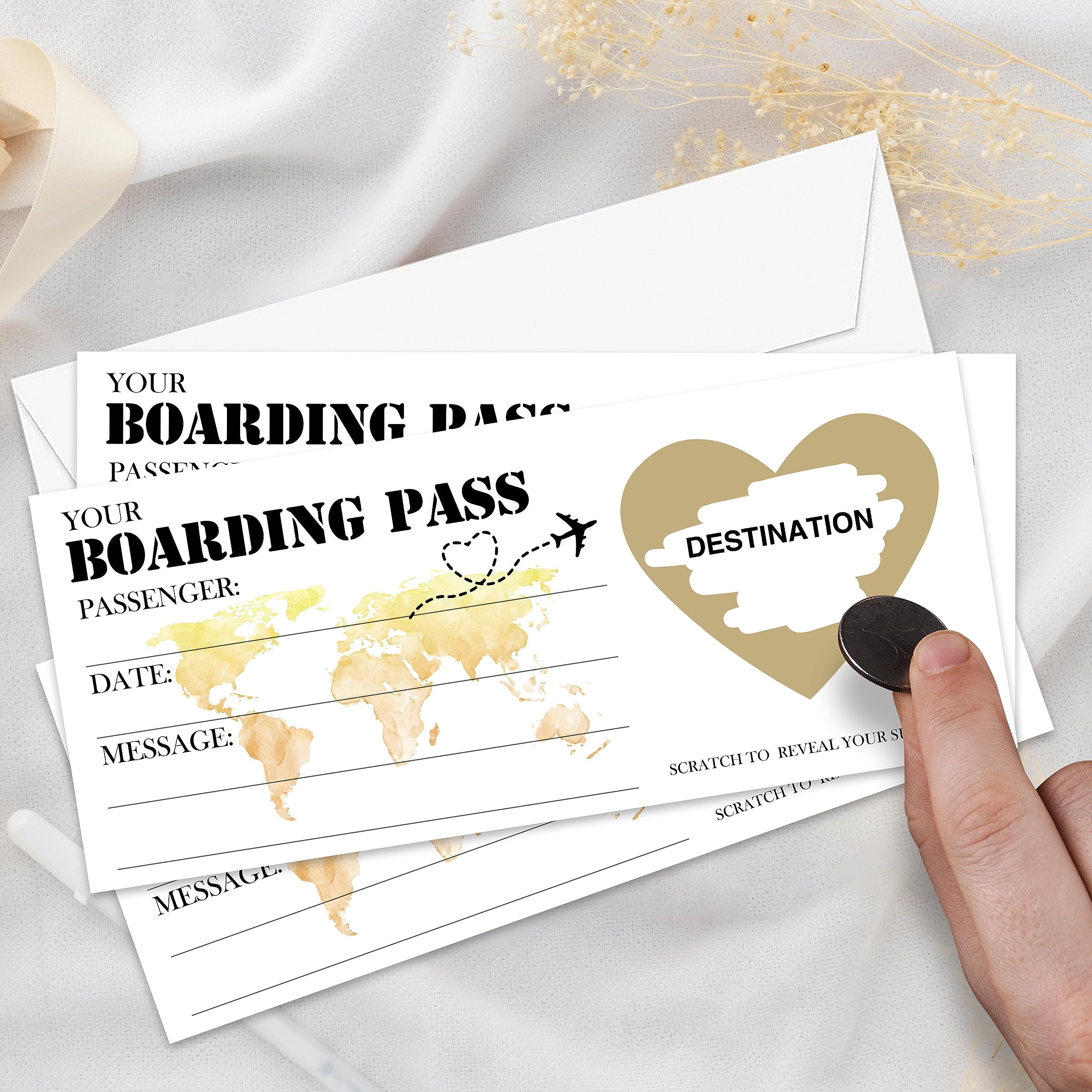 Christmas Scratch Off Cards AWSICE Scratch Surprise Boarding Pass - 2 ...