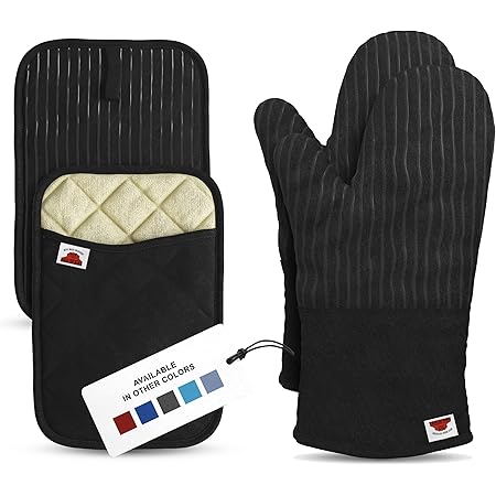 Amazon.com: BIG RED HOUSE Oven Mitts and Pot Holders Sets, with The ...