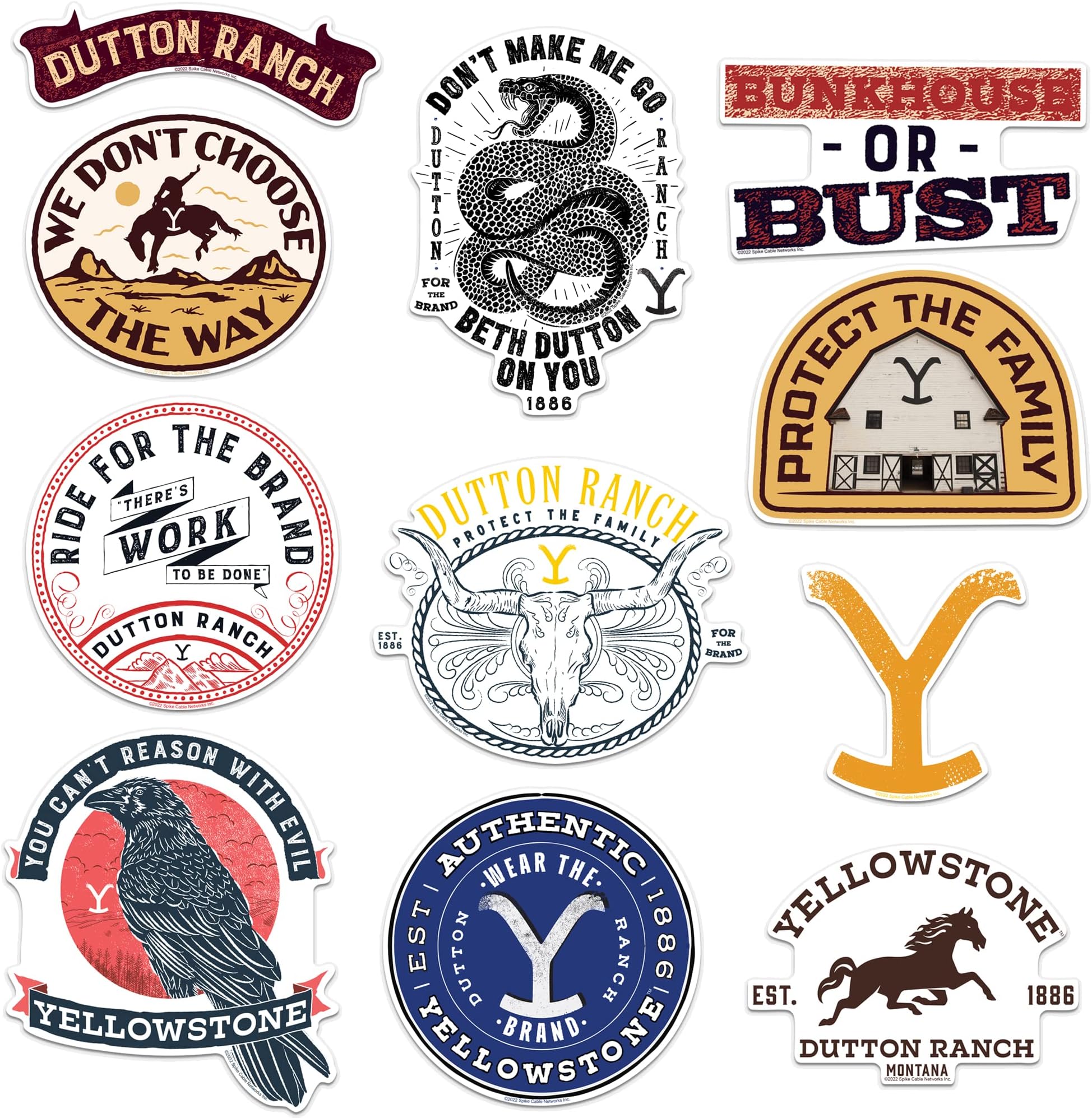 Amazon.com: Yellowstone TV Show Large Sticker Pack Die Cut Vinyl Large ...