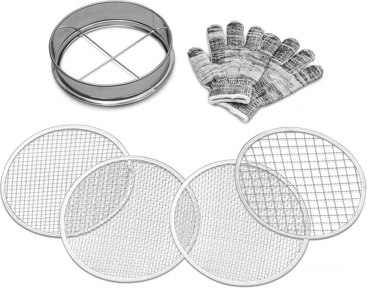 CLABBY ROUND LAKE Galvanized Iron Garden Sieve 20cm Diameter, Soil ...