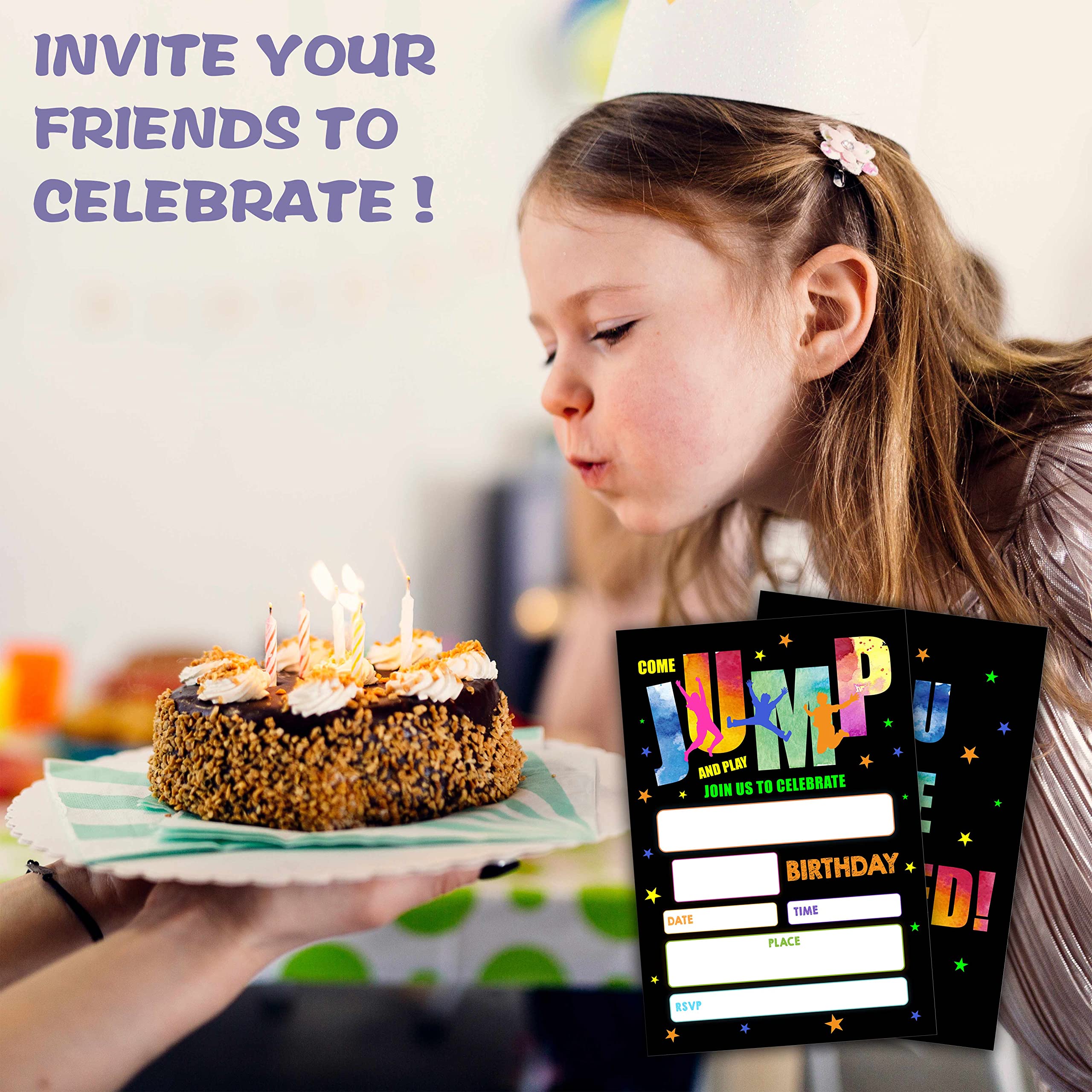 Jump Zone Birthday Invitation Kid's Jump Trampoline Park Birthday