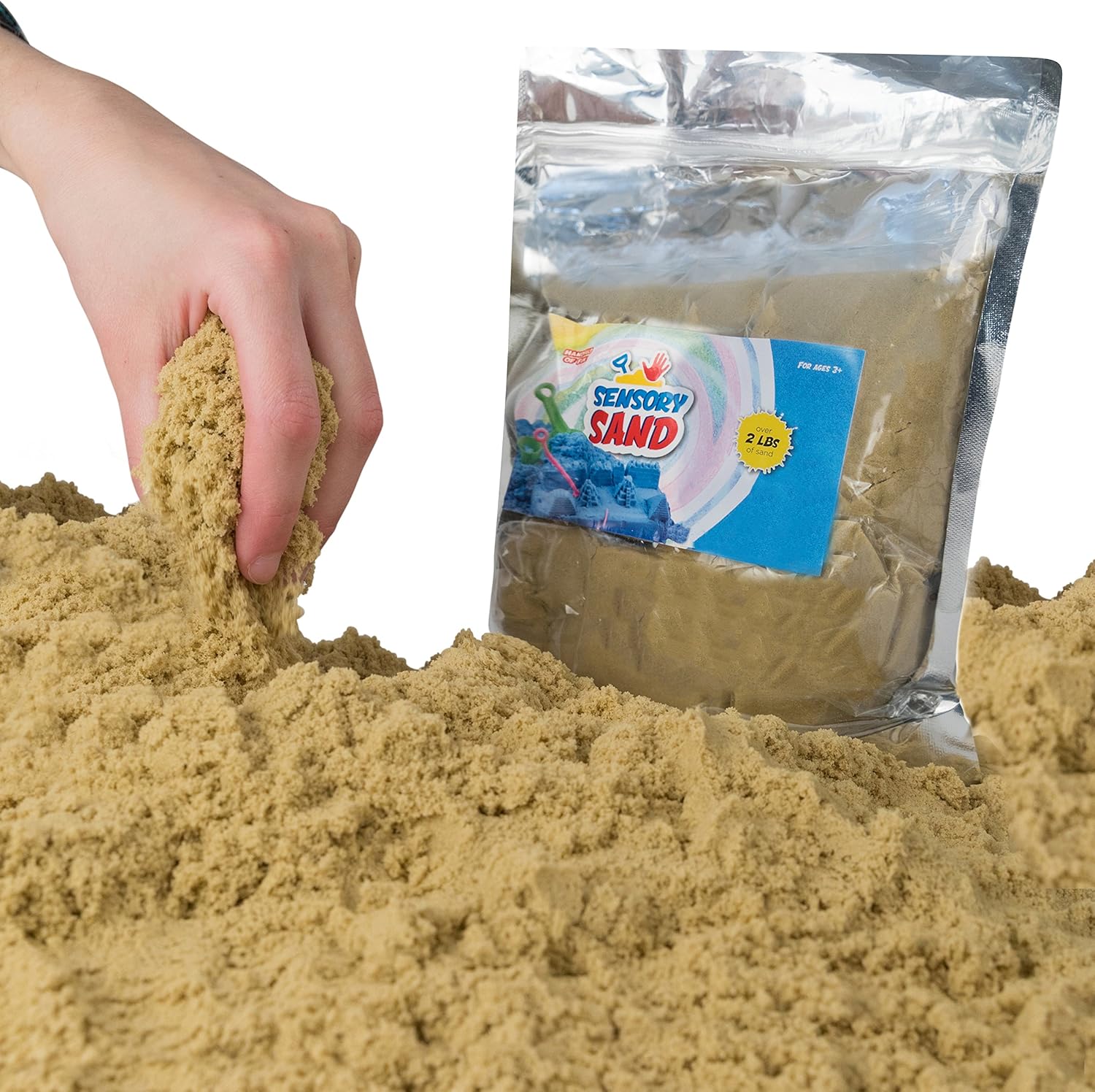 Amazon.com: Sensory Sand 2 Pounds of Beige Sensory Moldable Sand Refill ...