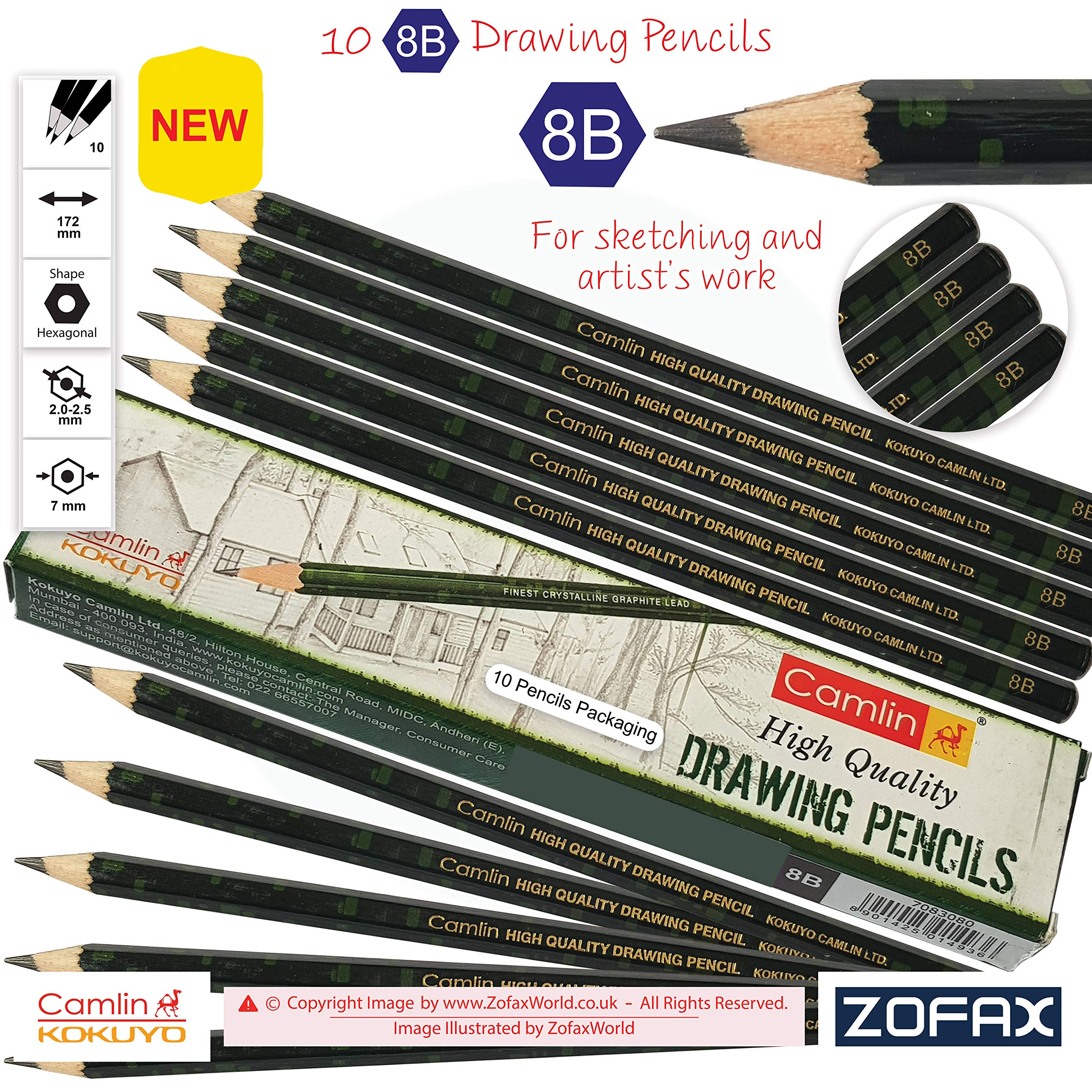 Buy KOKUYO CAMLIN Graded Drawing Pencils Value Pack Finest Crystalline ...