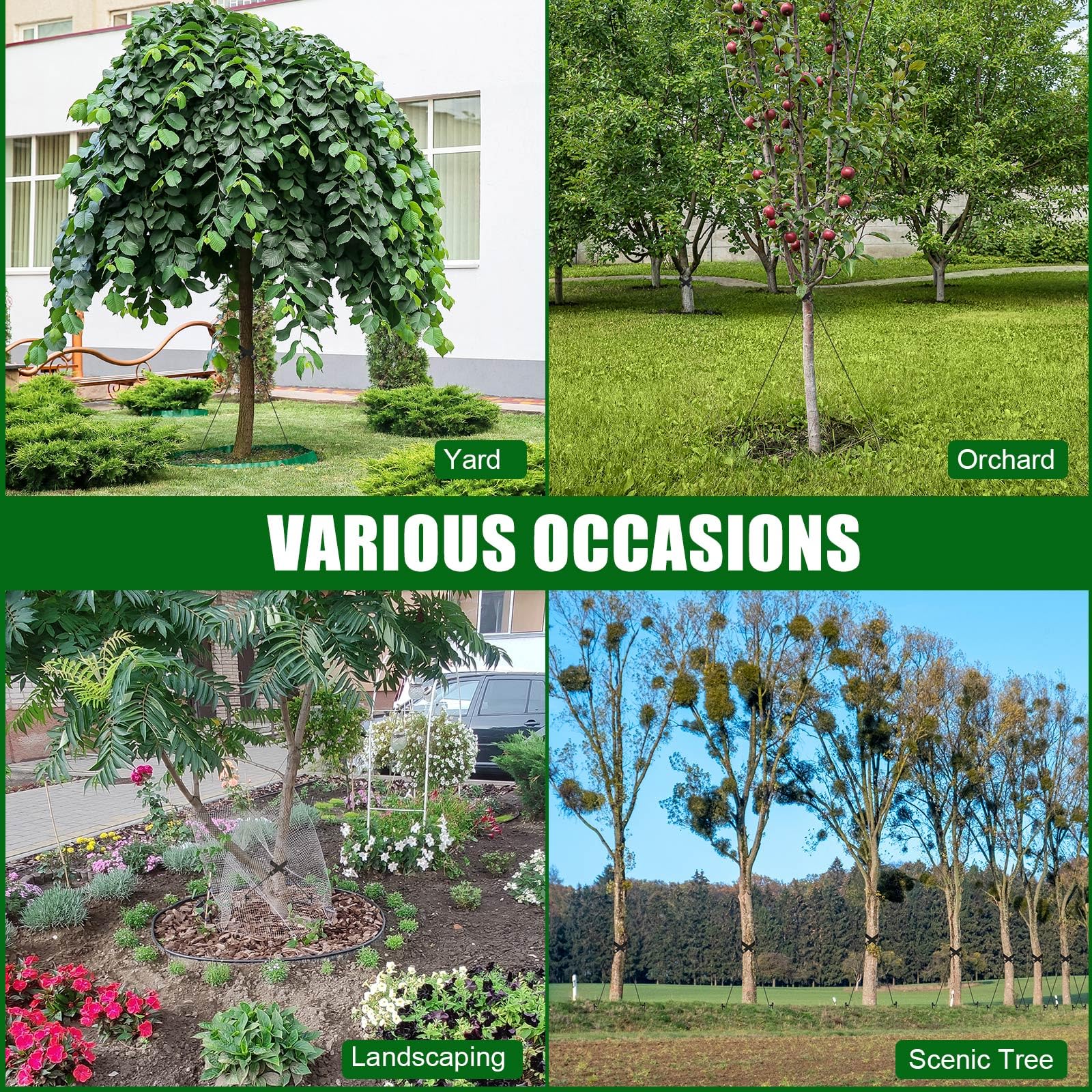 Snapklik.com : Lasnten 6 Set Tree Stake Kits Heavy Duty Tree Staking ...