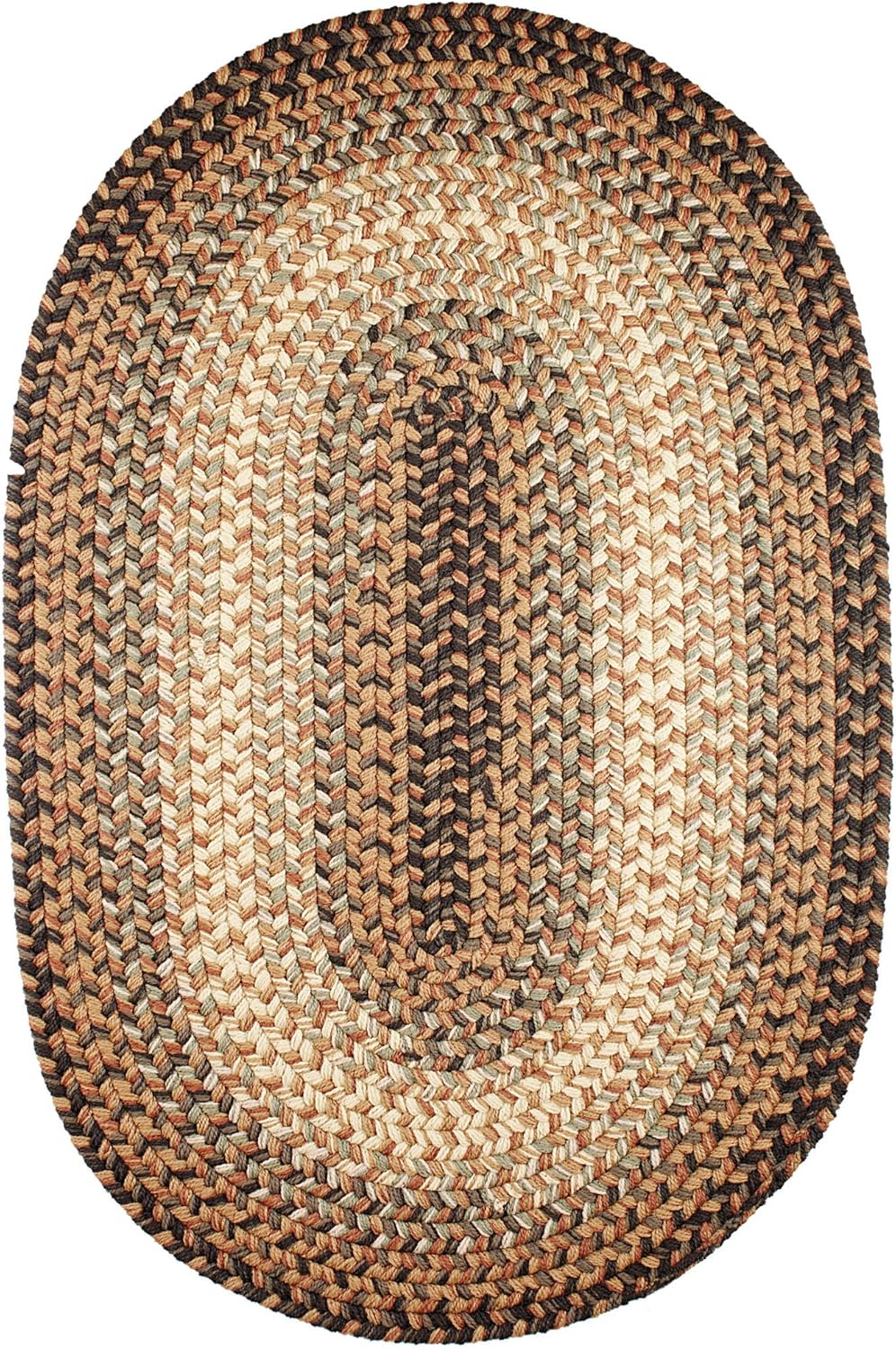 Amazon.com: Super Area Rugs Oval 3X5 Taupe/Gray Braided Rug Hartford ...