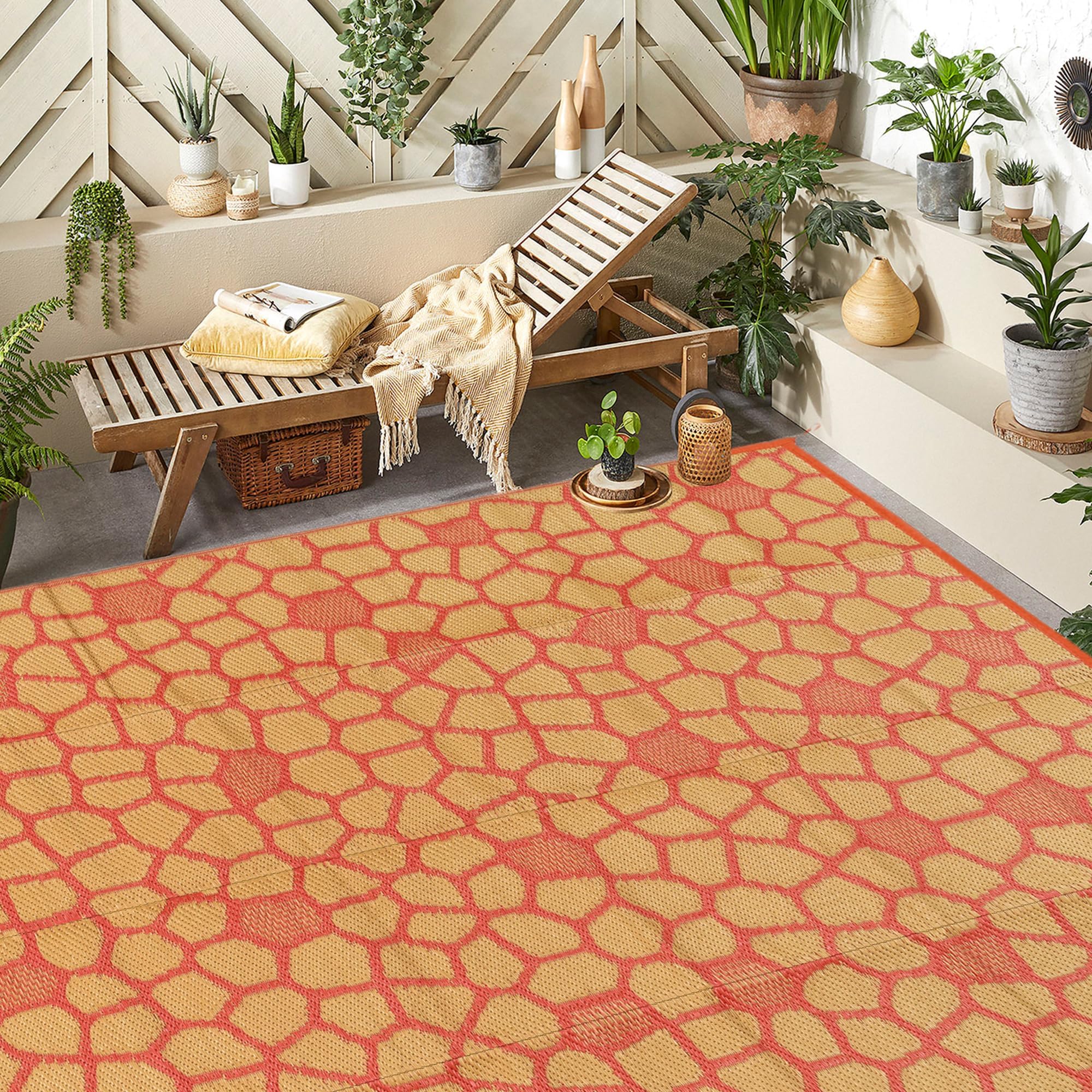Amazon.com: Boulder Bee Outdoor Rugs | Plastic Straw Rug | Waterproof ...