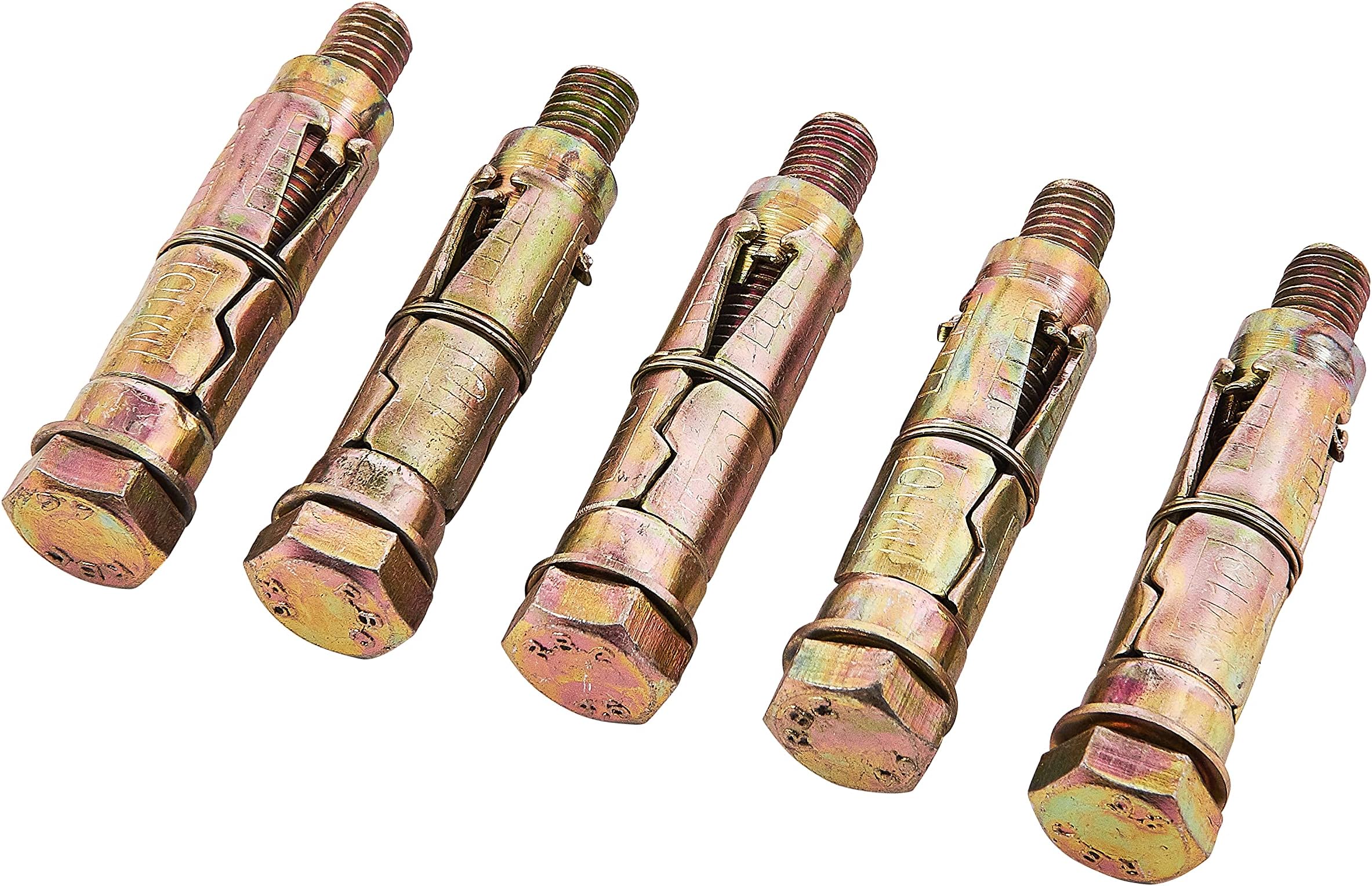 AHC K-ZYTB1075B5 M10 x 75 mm Through Bolts - Zinc Plated (Pack of 5 ...