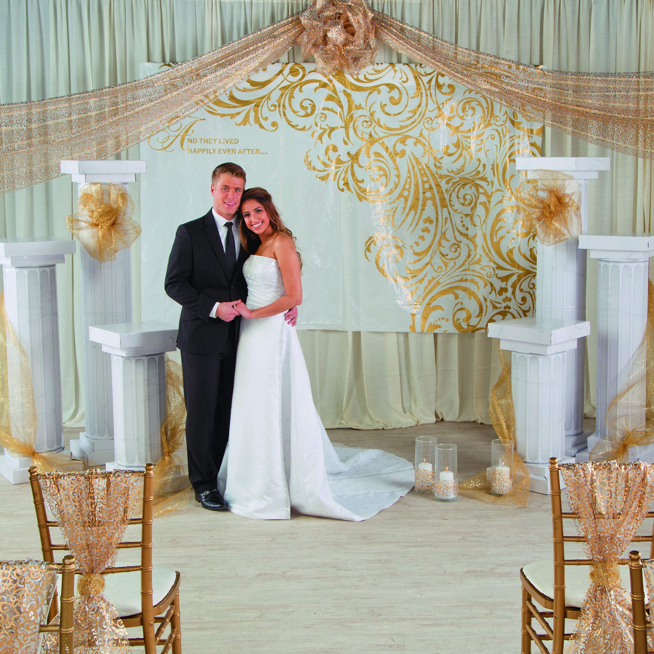 Cardboard Pillars Wedding DIY White Square Pillar Stands For Weddings