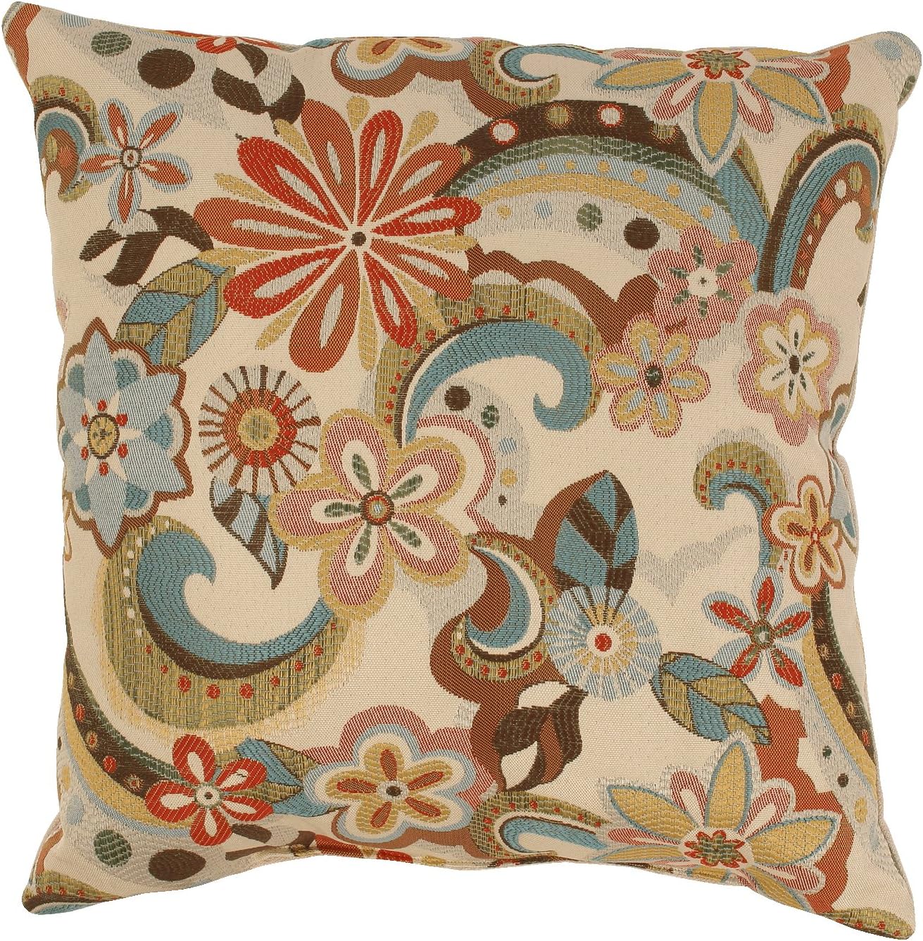 Amazon.com: Pillow Perfect Floral Splash Throw Pillow, 18-Inch, Multi ...