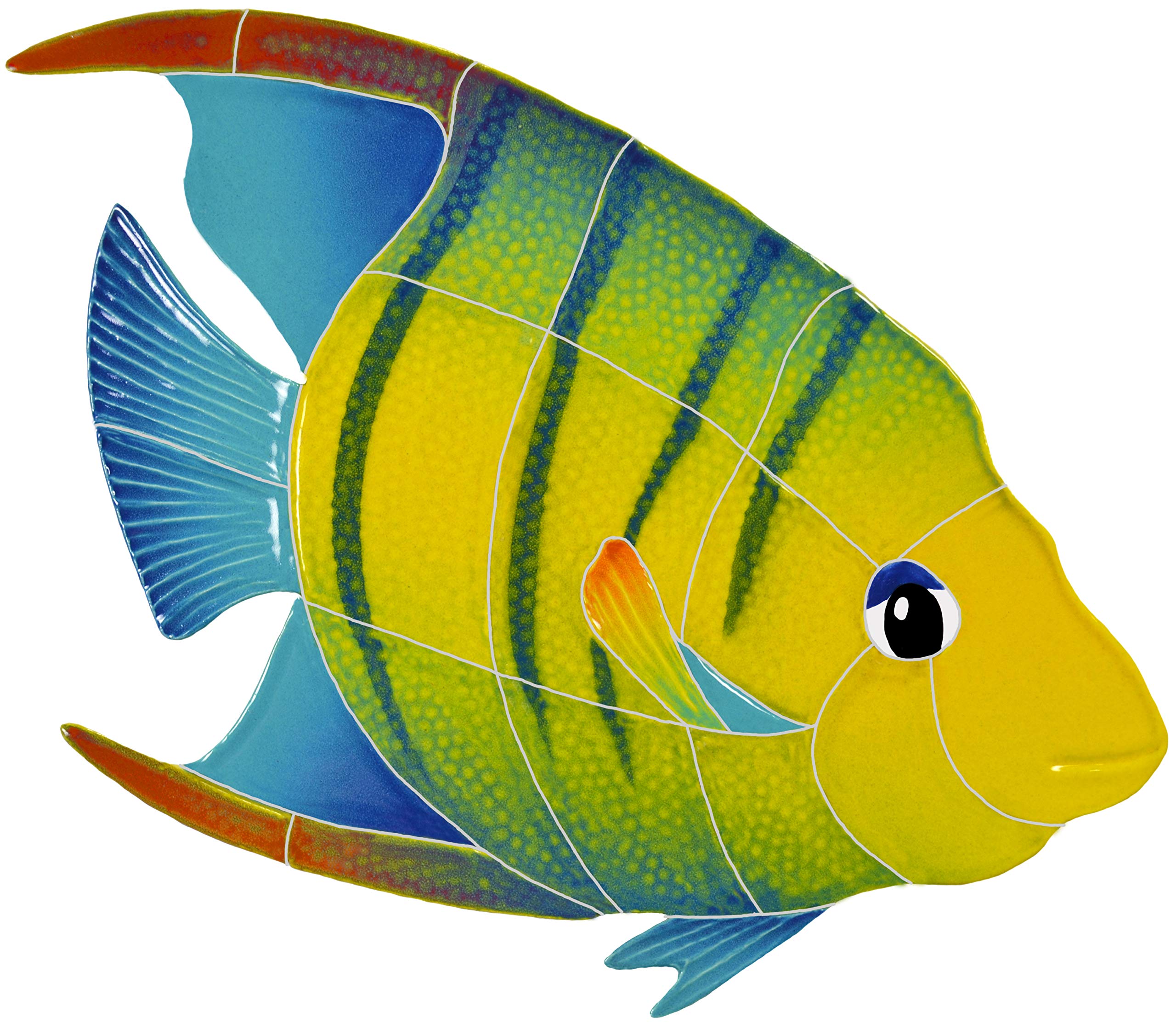 Amazon.com: Banded Angel Fish Ceramic Swimming Pool Mosaic (9" x 10 ...