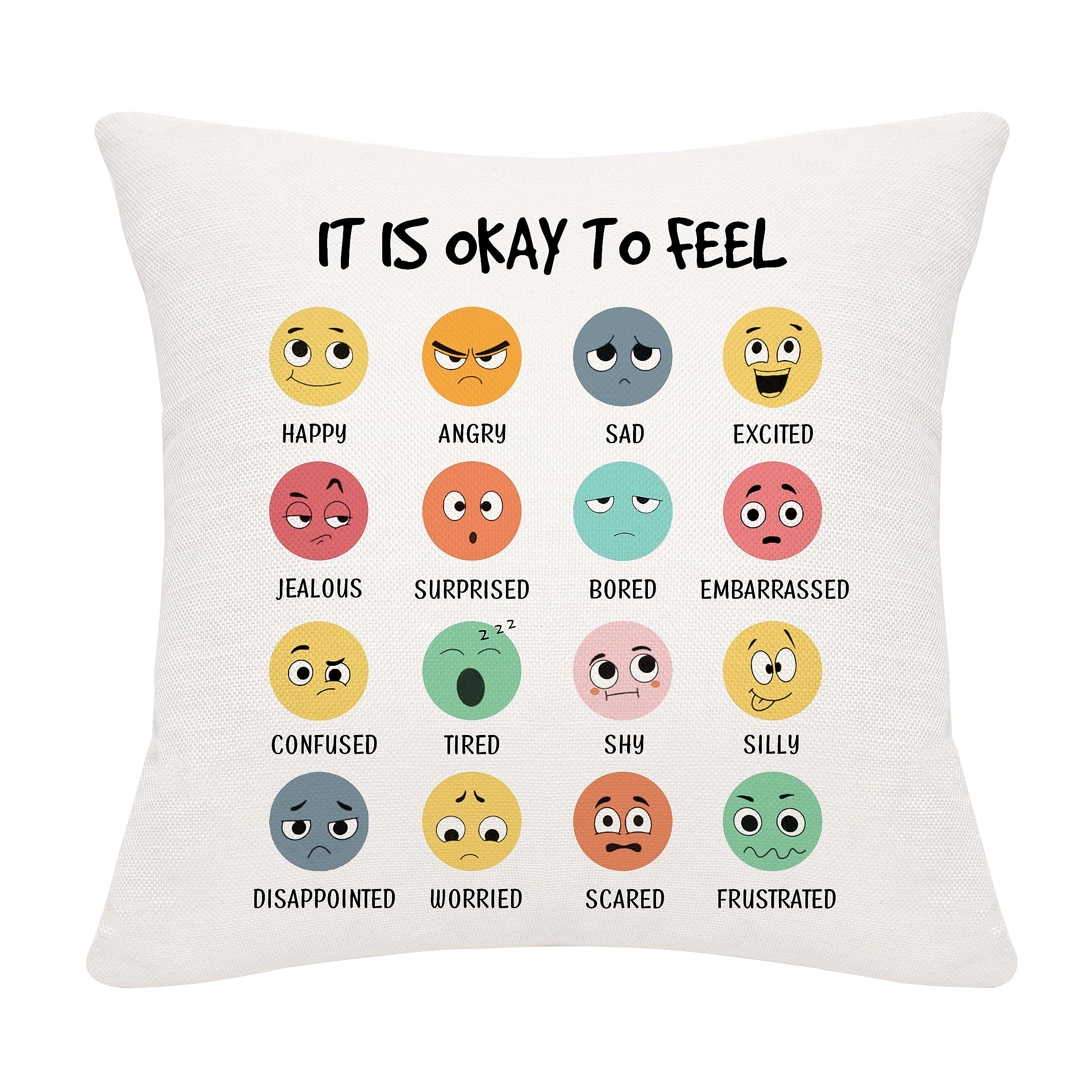 Inspirational Quote It is Okay to Feel Emotion Feelings Cushion Cover ...