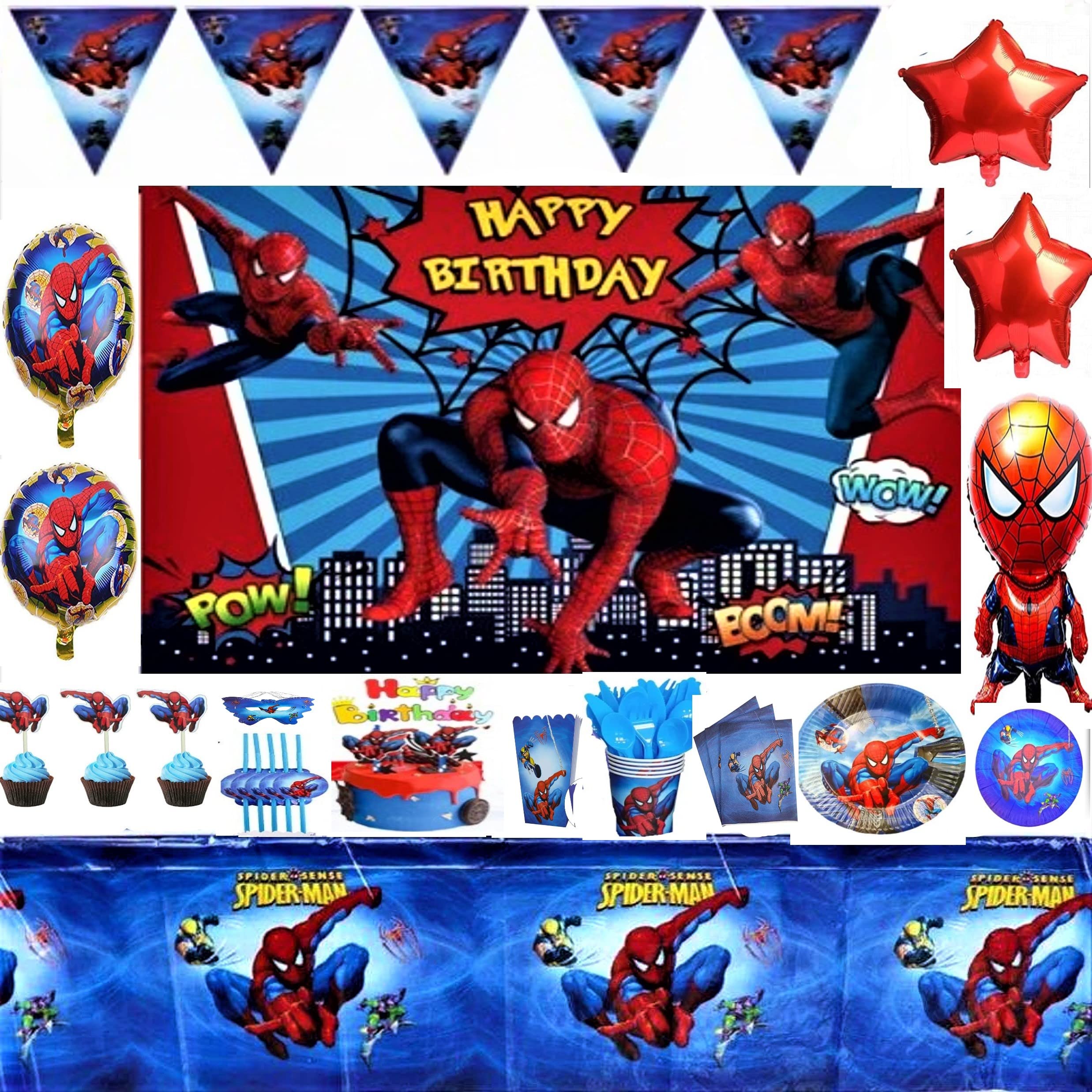Buy spider-man Birthday Supplies, spider-man Birthday Party supplies ...