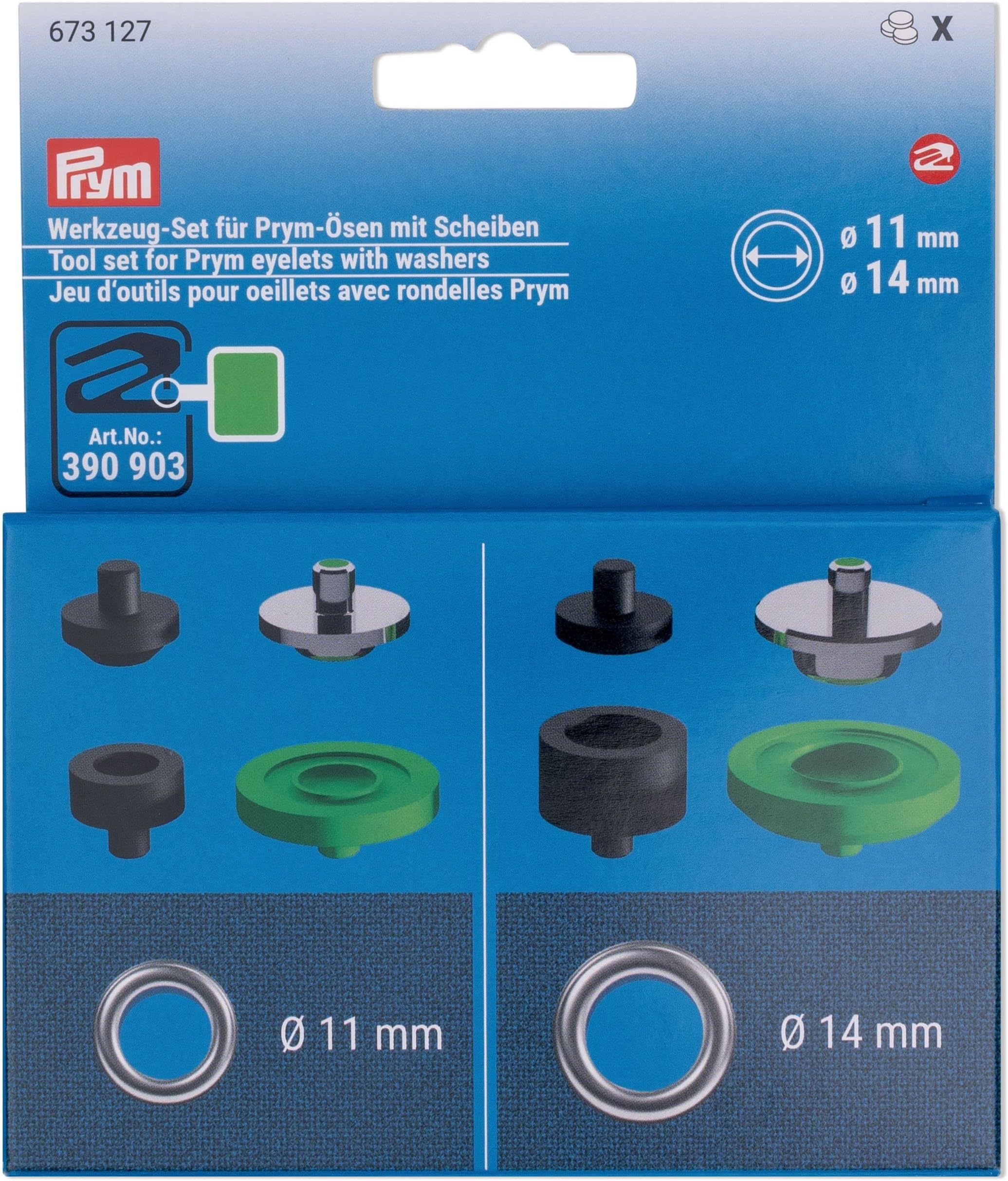 Amazon.com: Prym Tool Set for Prym Eyelets with Washers, 11 & 14 mm, 8 ...